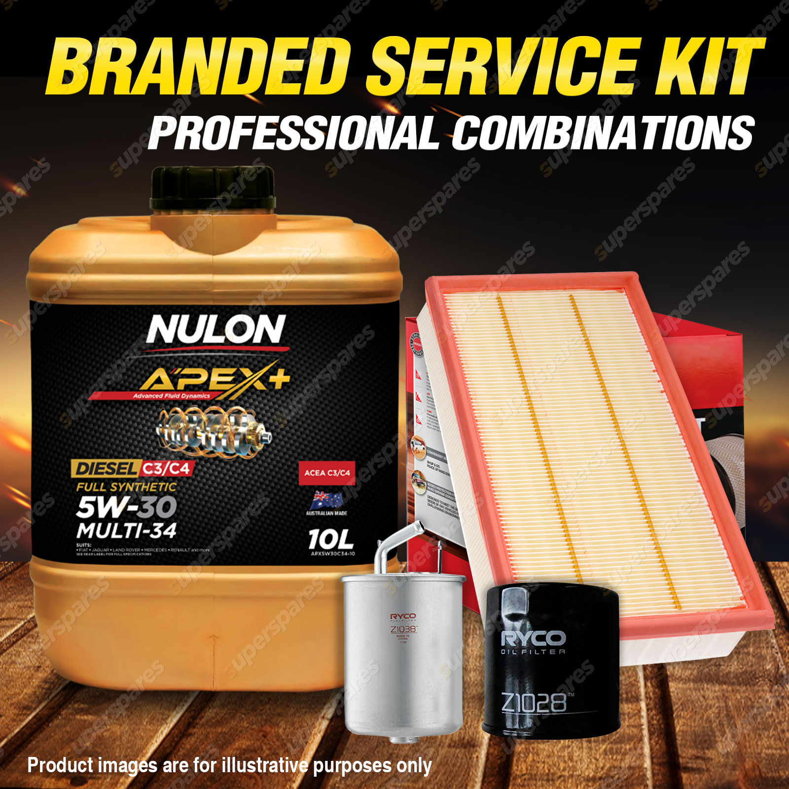 Ryco Oil Air Fuel Filter 10L APX5W30C34 Engine Oil for Nissan Navara ...