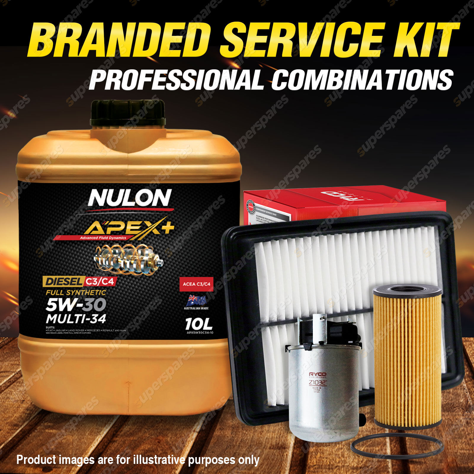 Ryco Oil Air Fuel Filter 10L APX5W30C34 Oil Kit for Nissan X-Trail T32 ...