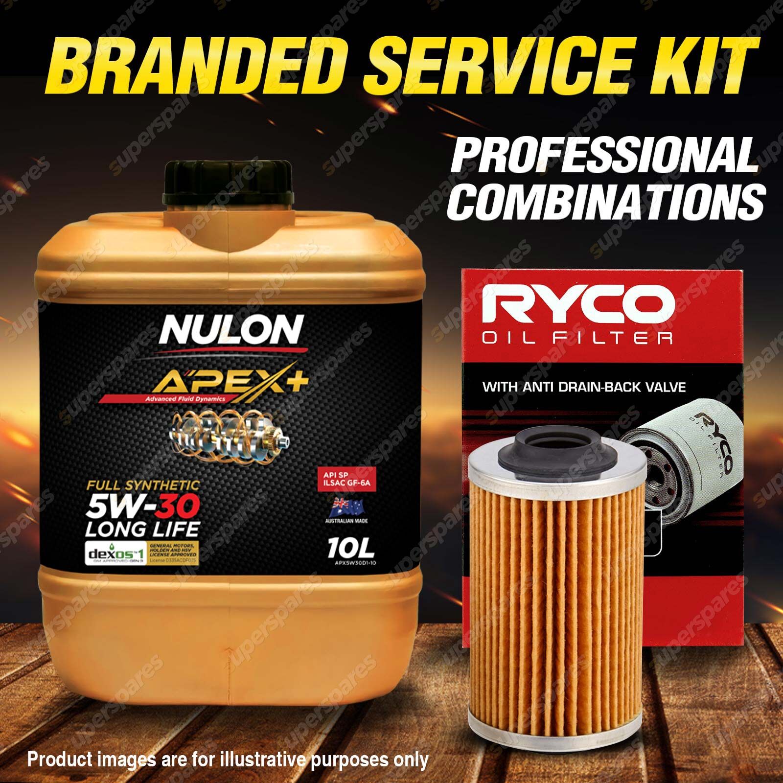 Ryco Oil Filter 10L APX5W30D1 Oil Service Kit for Holden Caprice WM WN ...