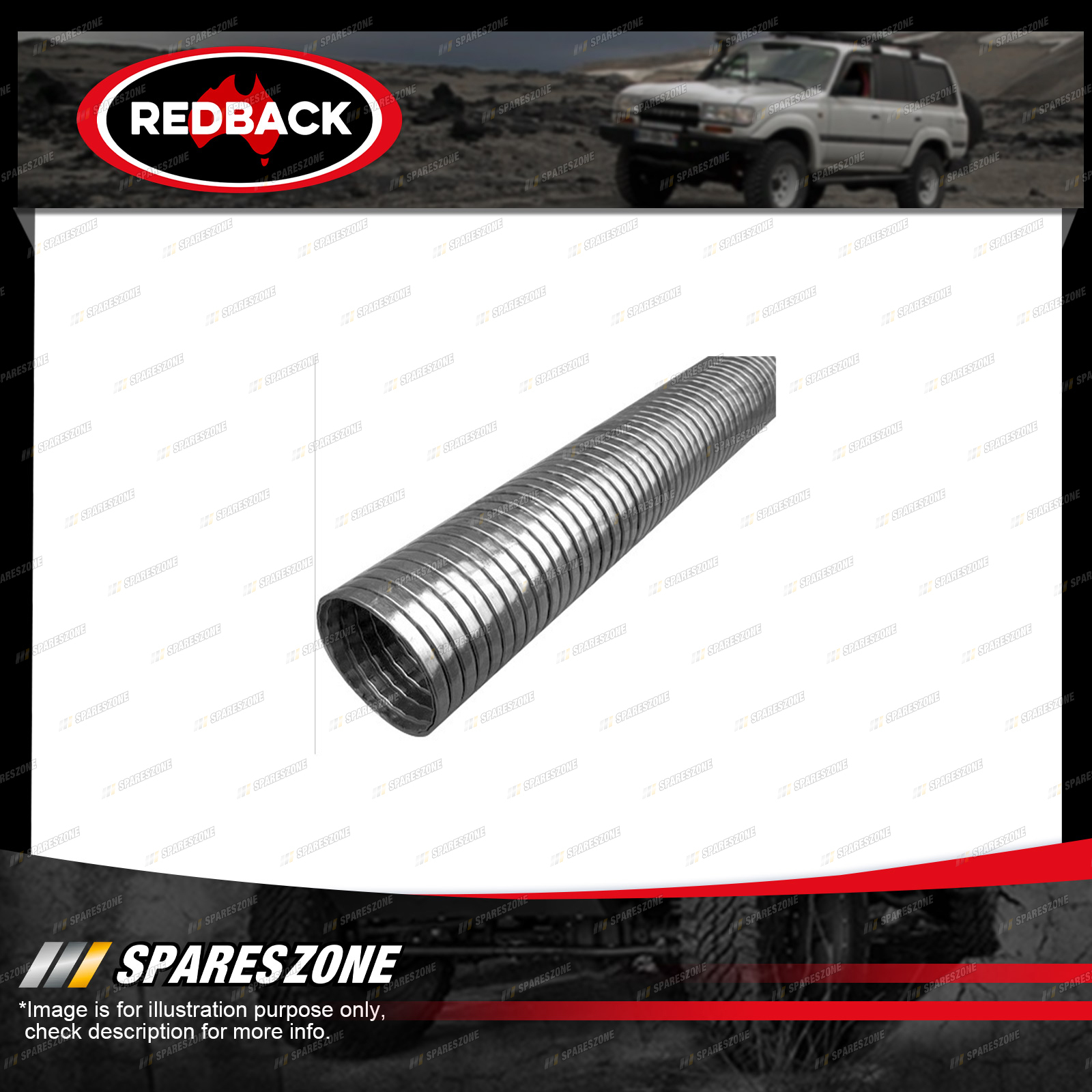 Redback Flexible Stainless Steel Tube - Inside Diameter 101mm Length 1m ...