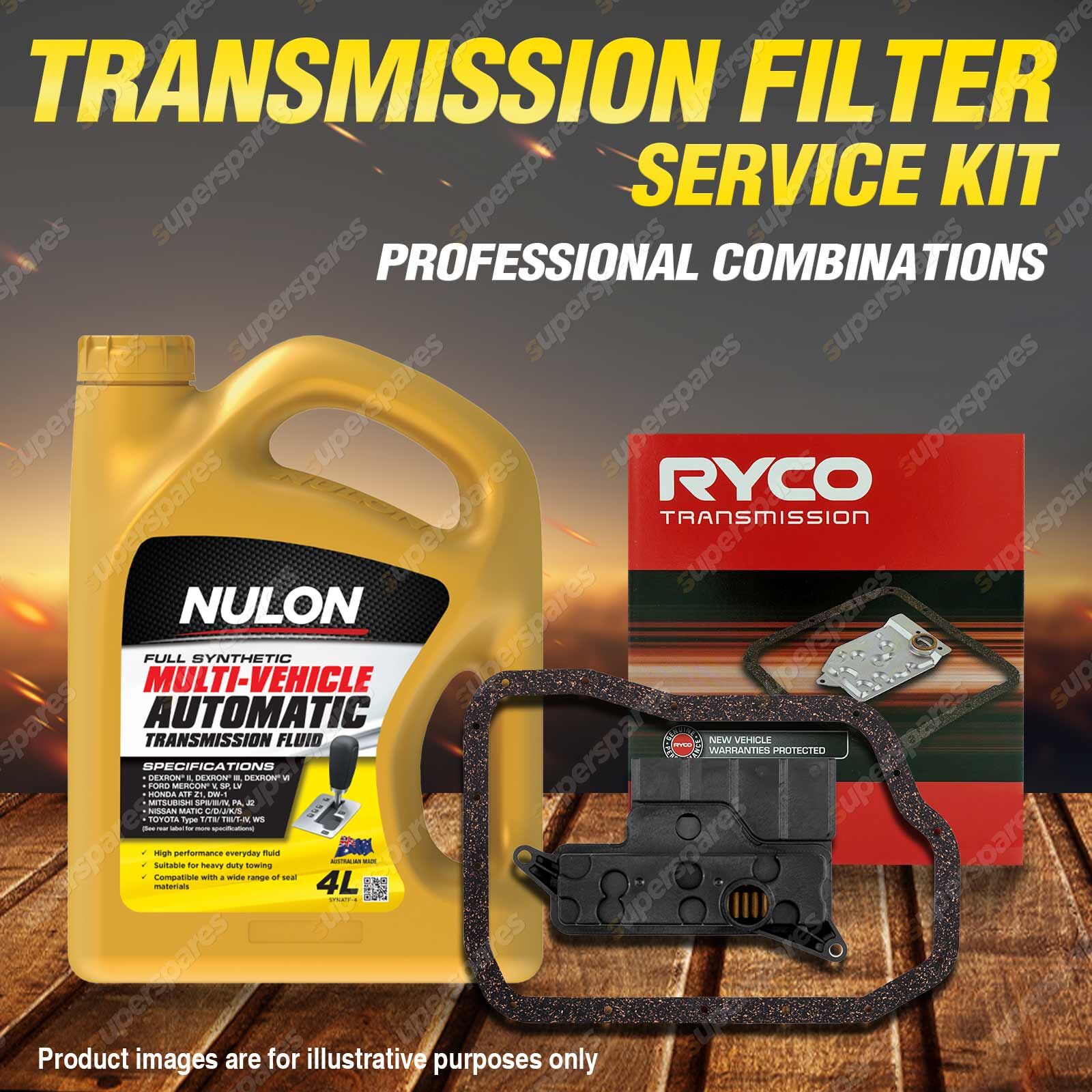 Ryco Transmission Filter + Full SYN Oil Kit for Toyota Aurion GSV40R 50R V6