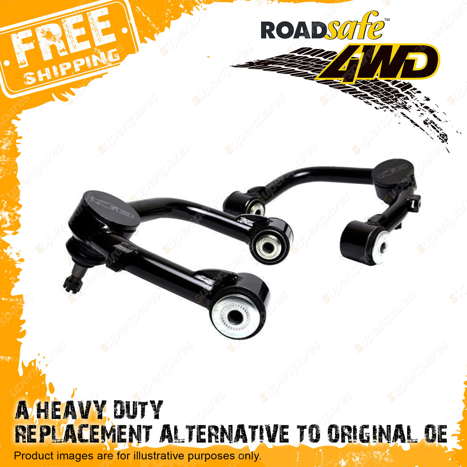Roadsafe Front Upper Control Arms for Toyota Hilux KUN25 KUN26 TRN215R ...
