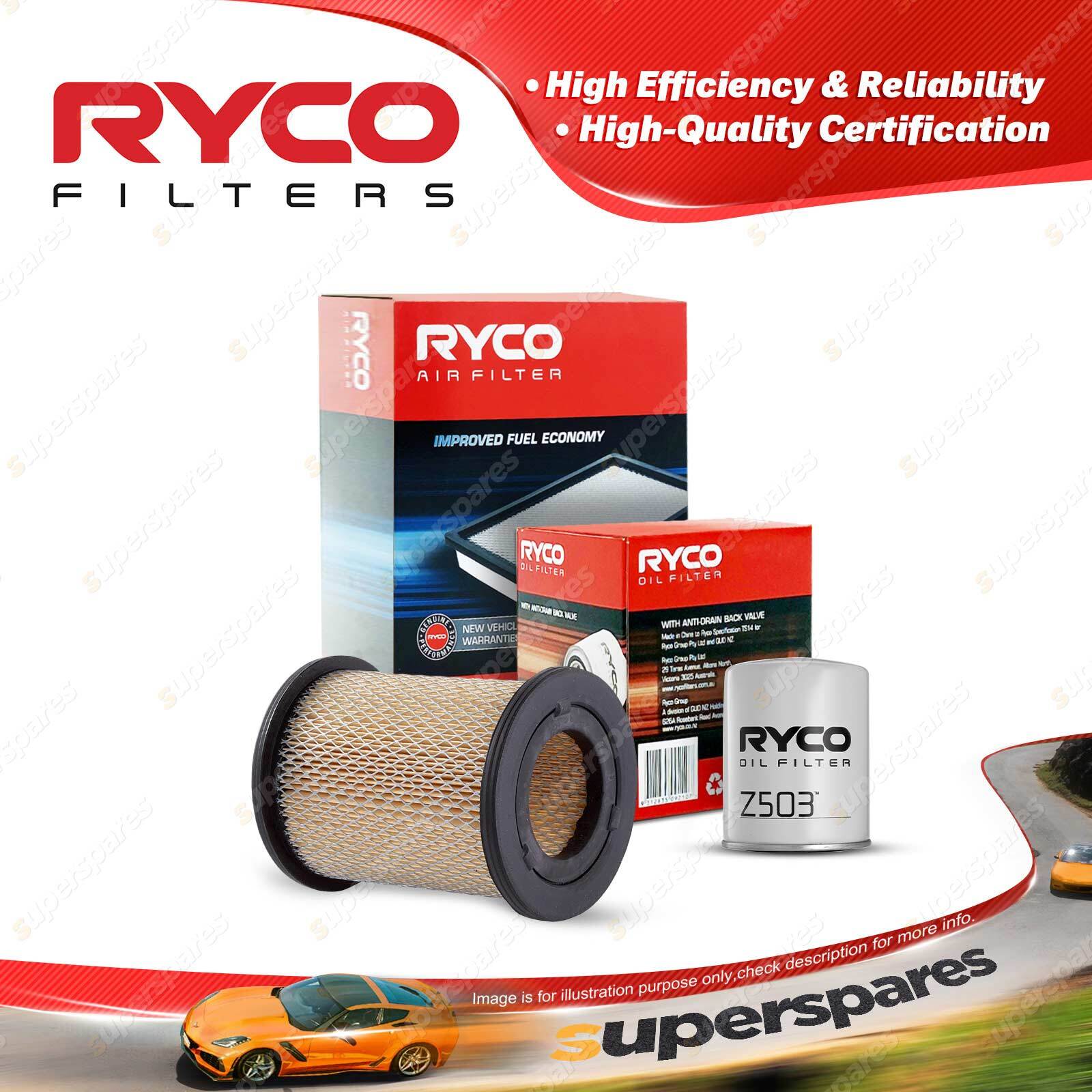 Ryco Oil Air Filter for Nissan Navara D22 I-II II-IV 4cyl Diesel TD27 ...