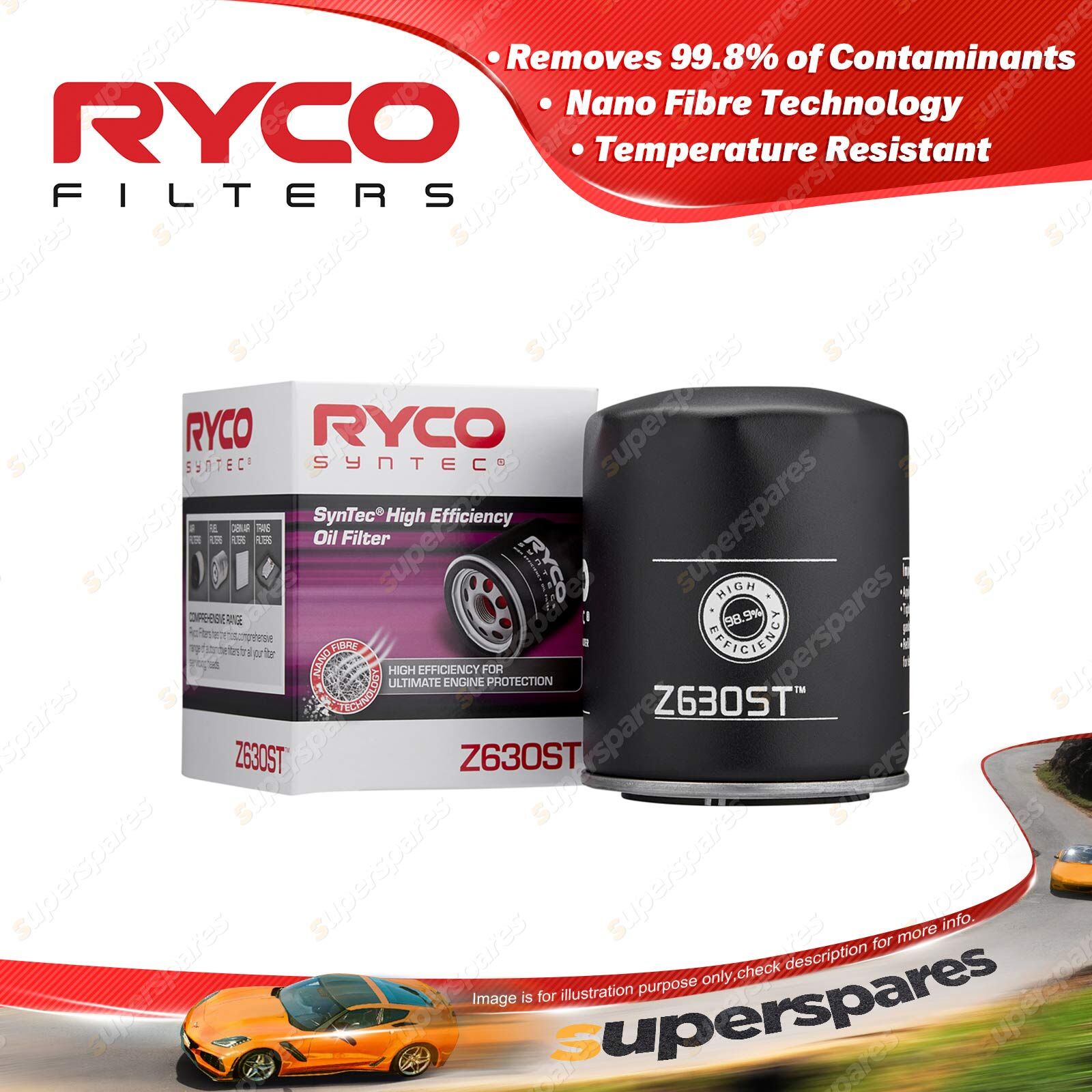 Ryco Syntec Oil Filter for Kia K2700 Pregio Grand Carnival Diesel