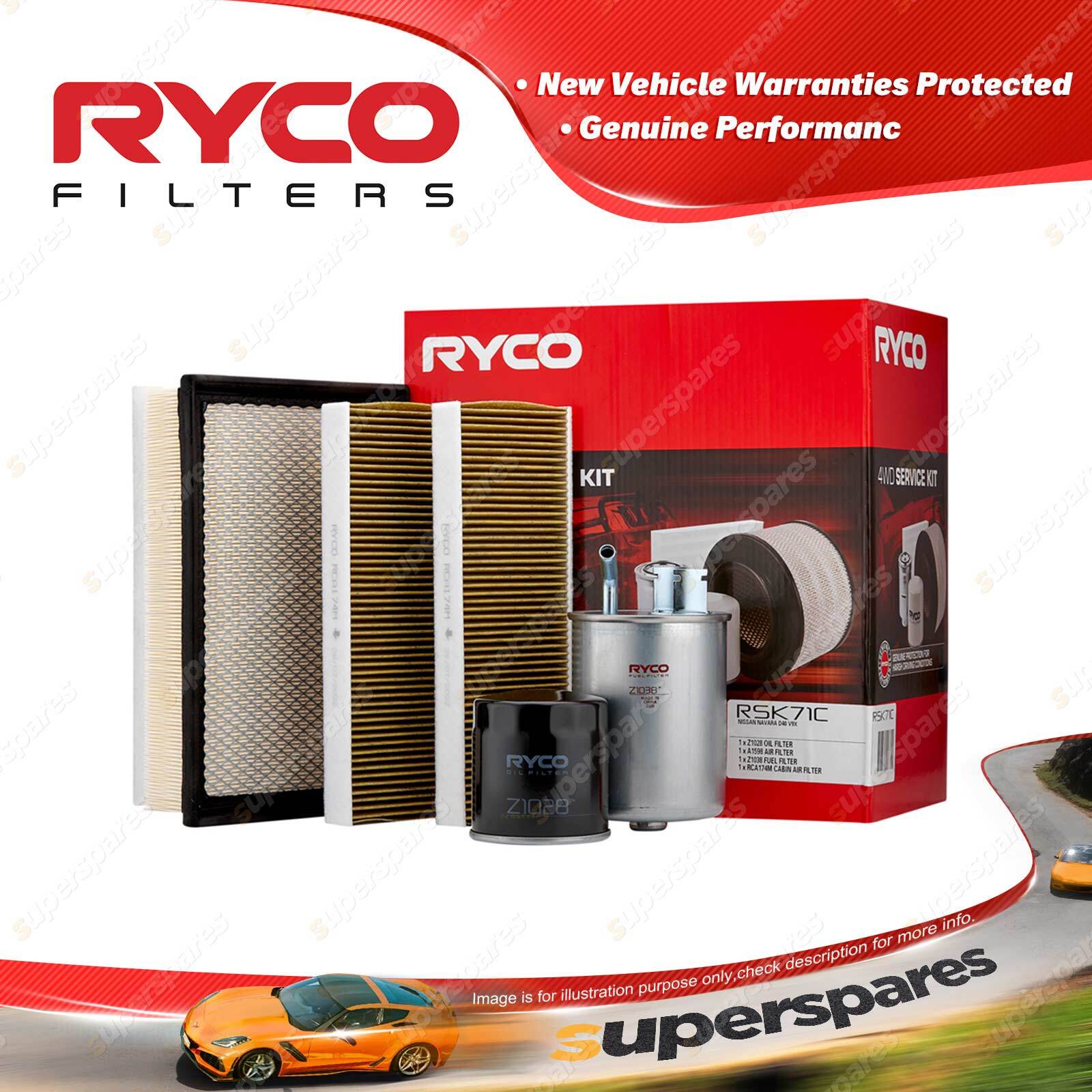 Ryco Filter Service Kit for Nissan Navara D40 Series V9X Engine 01/2011 ...