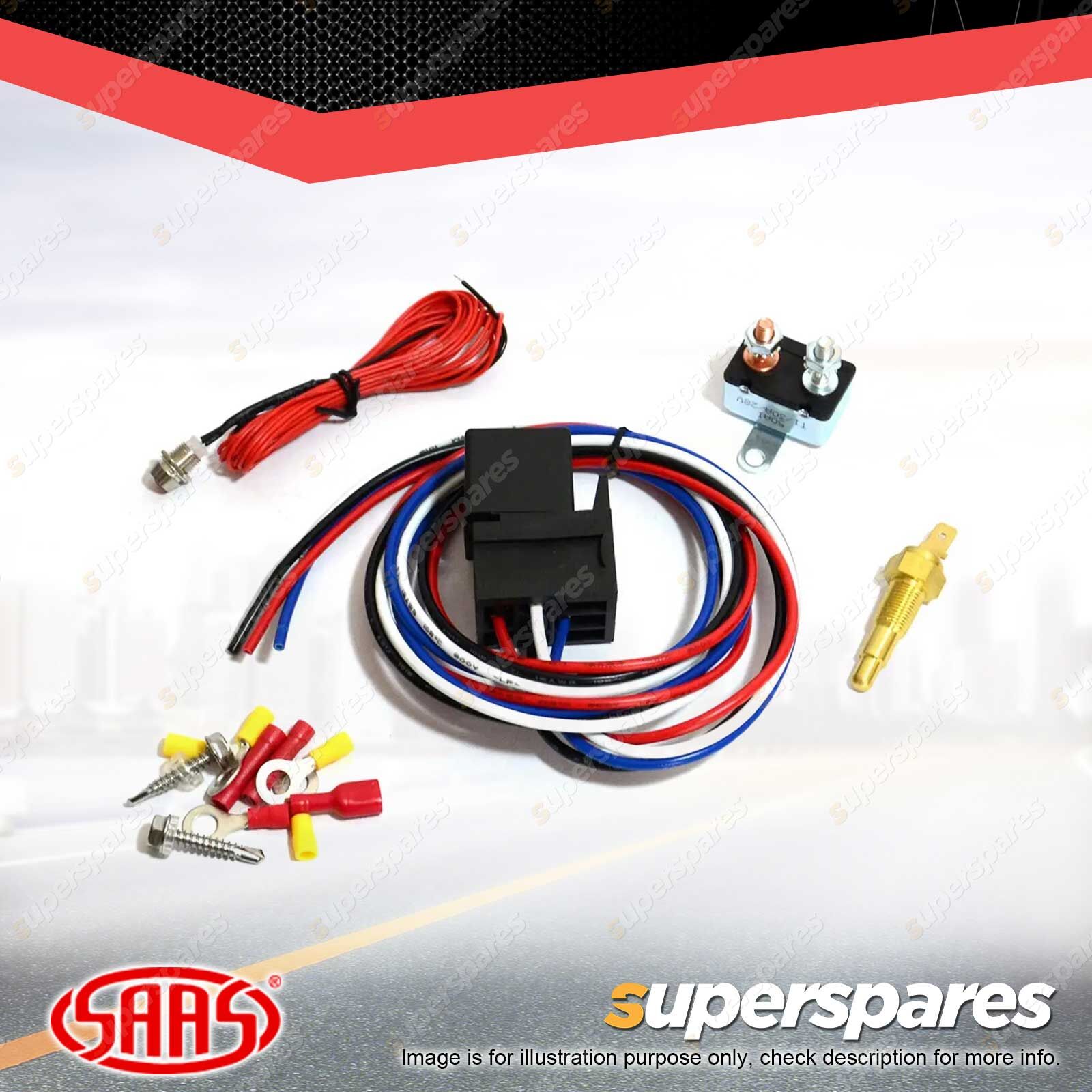 SAAS Electric Thermo Fan Controller Kit Single Fan 1/8-27 NPT Switch Thread