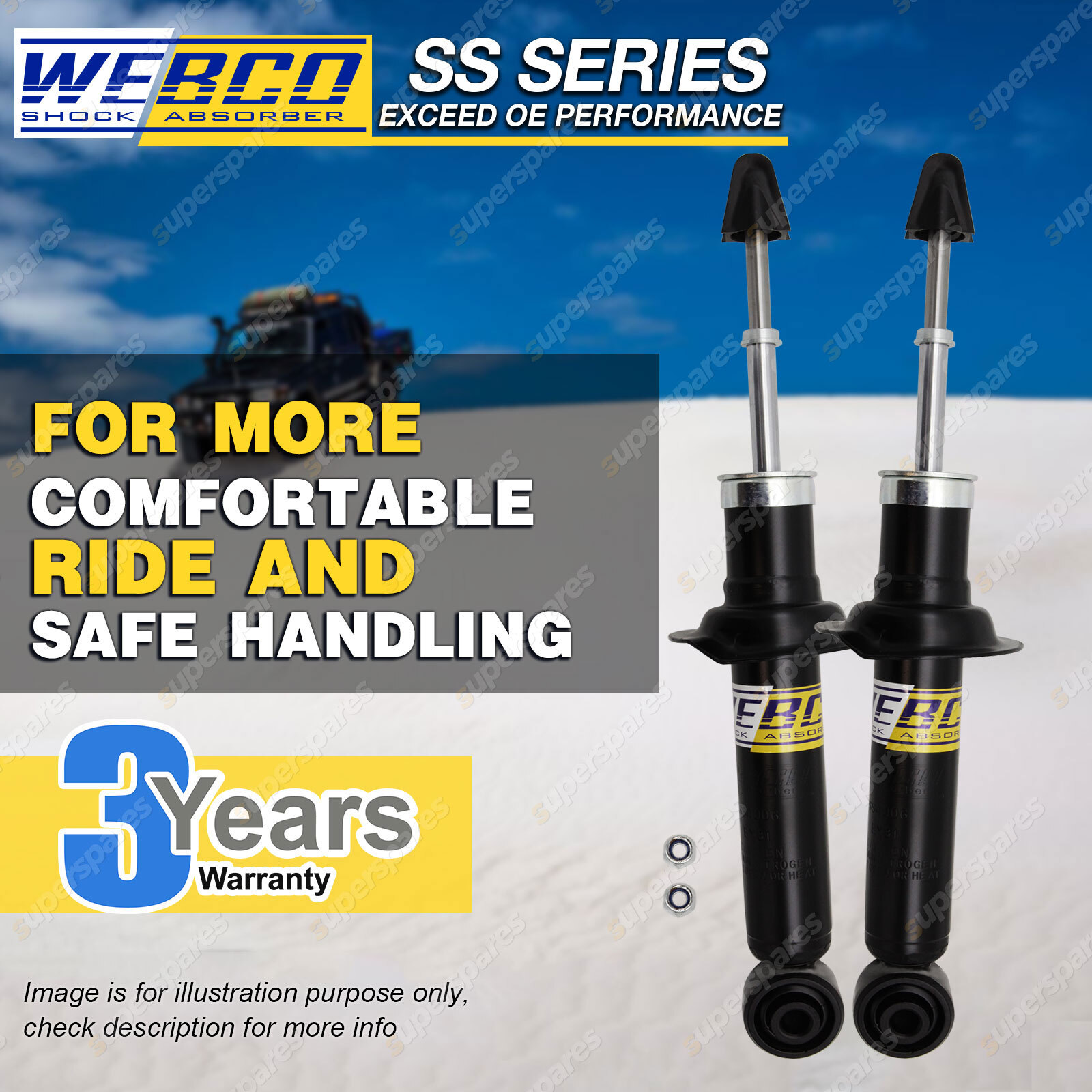 Rear Webco Shock Absorbers for NISSAN PULSAR N15 Sedan Hatch incl SSS ...