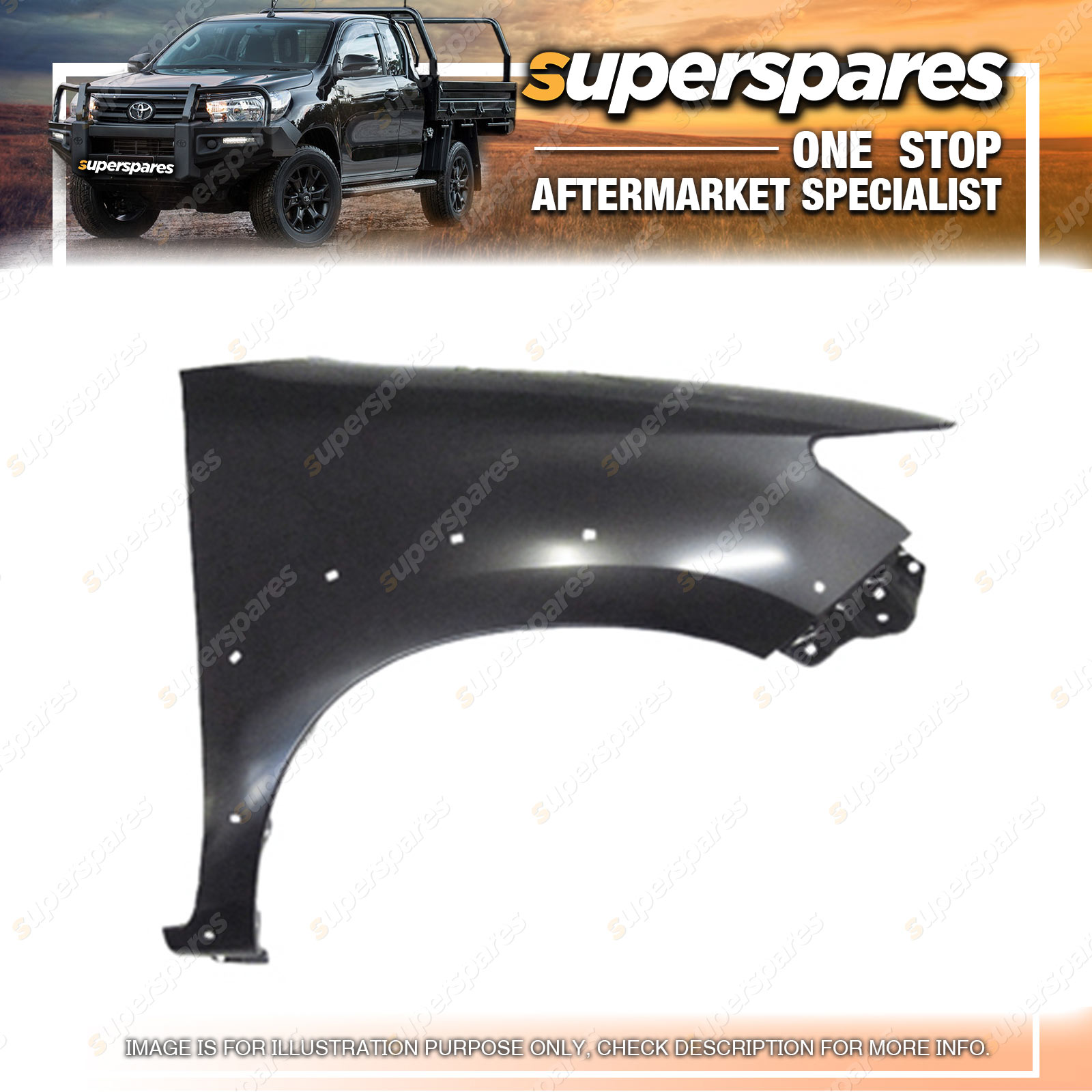 RH Guard With Flare Holes for Toyota Hilux 4WD TGN16 26 KUN16 26 GGN15 ...