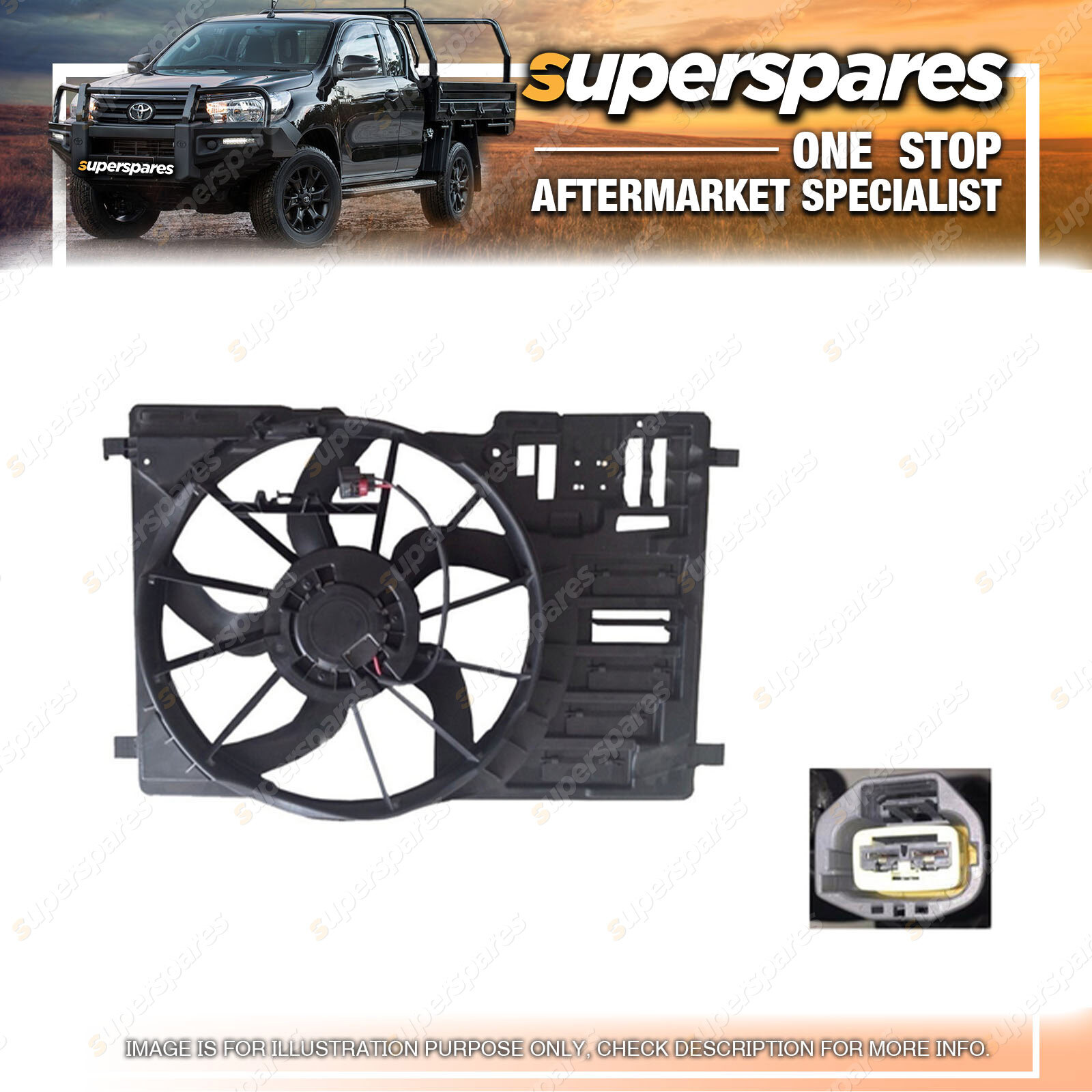1 piece of Superspares Radiator Fan for Ford Kuga TF 2.0L 2013-2016