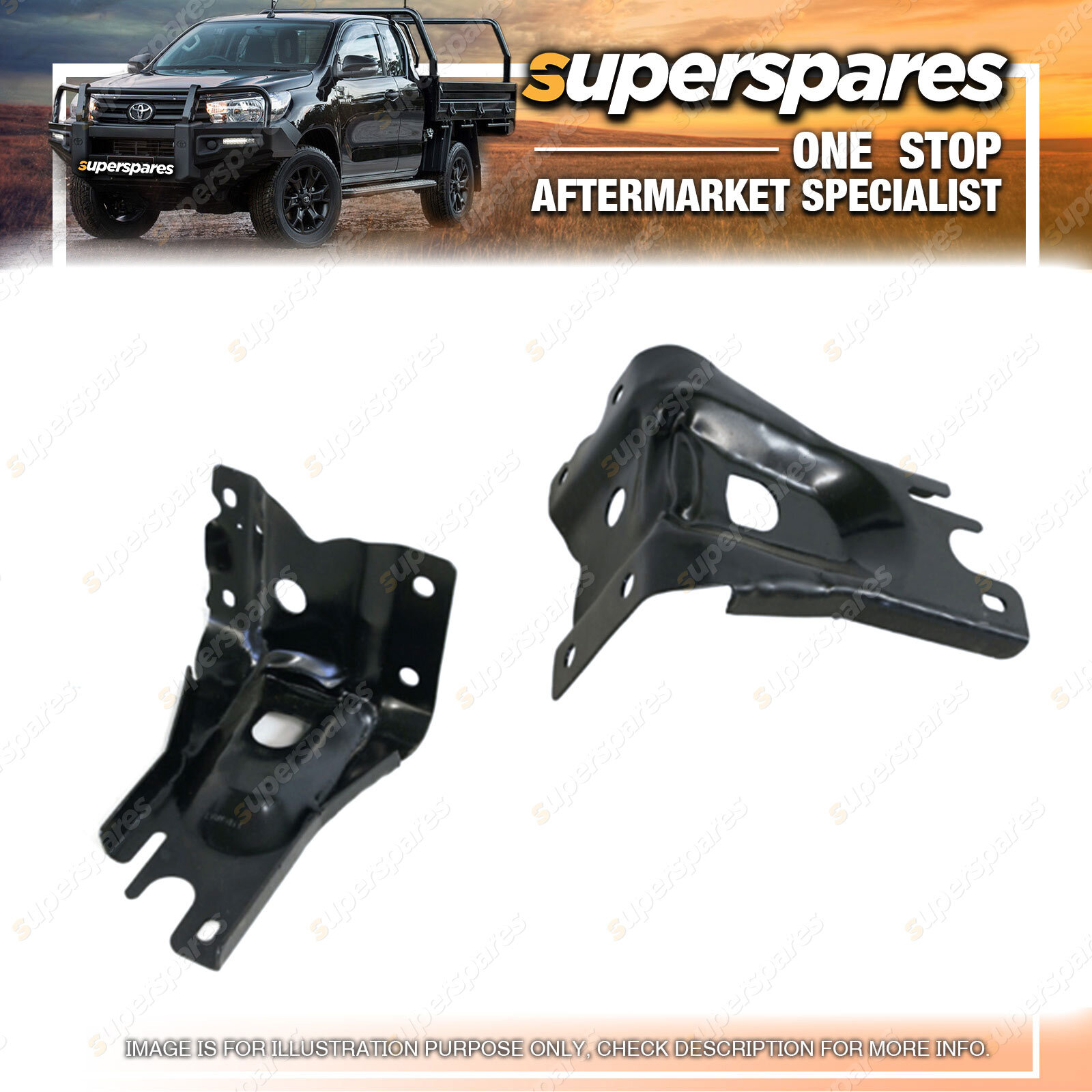 Right & Left Bumper Bar Bracket for Nissan Navara 2WD D21 06/1992-03/ ...