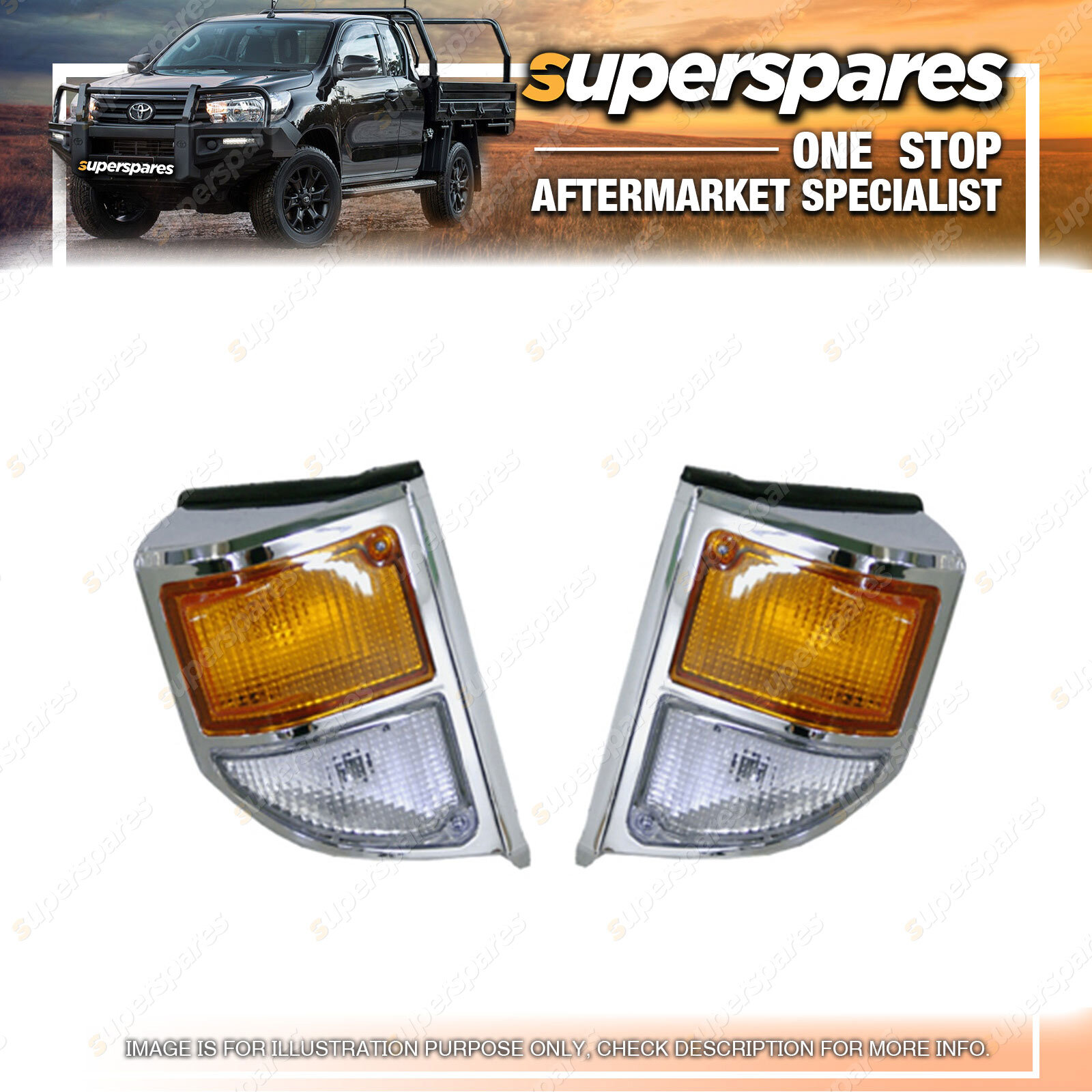 Right & Left Corner Light for Toyota Landcruiser FJ78 FJ79 12/1999-03/ ...