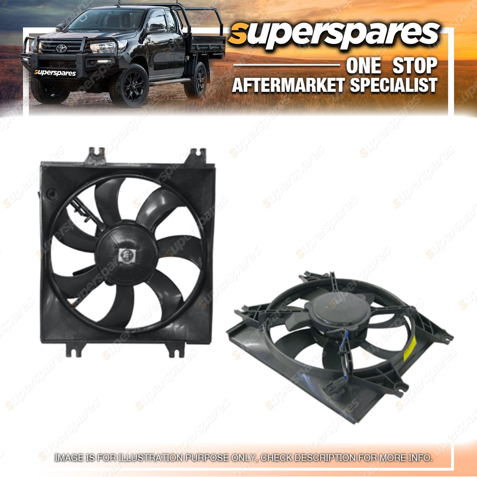 Superspares A/C Condenser Fan for Hyundai Accent LC 1.5 Auto-1.6 Auto ...