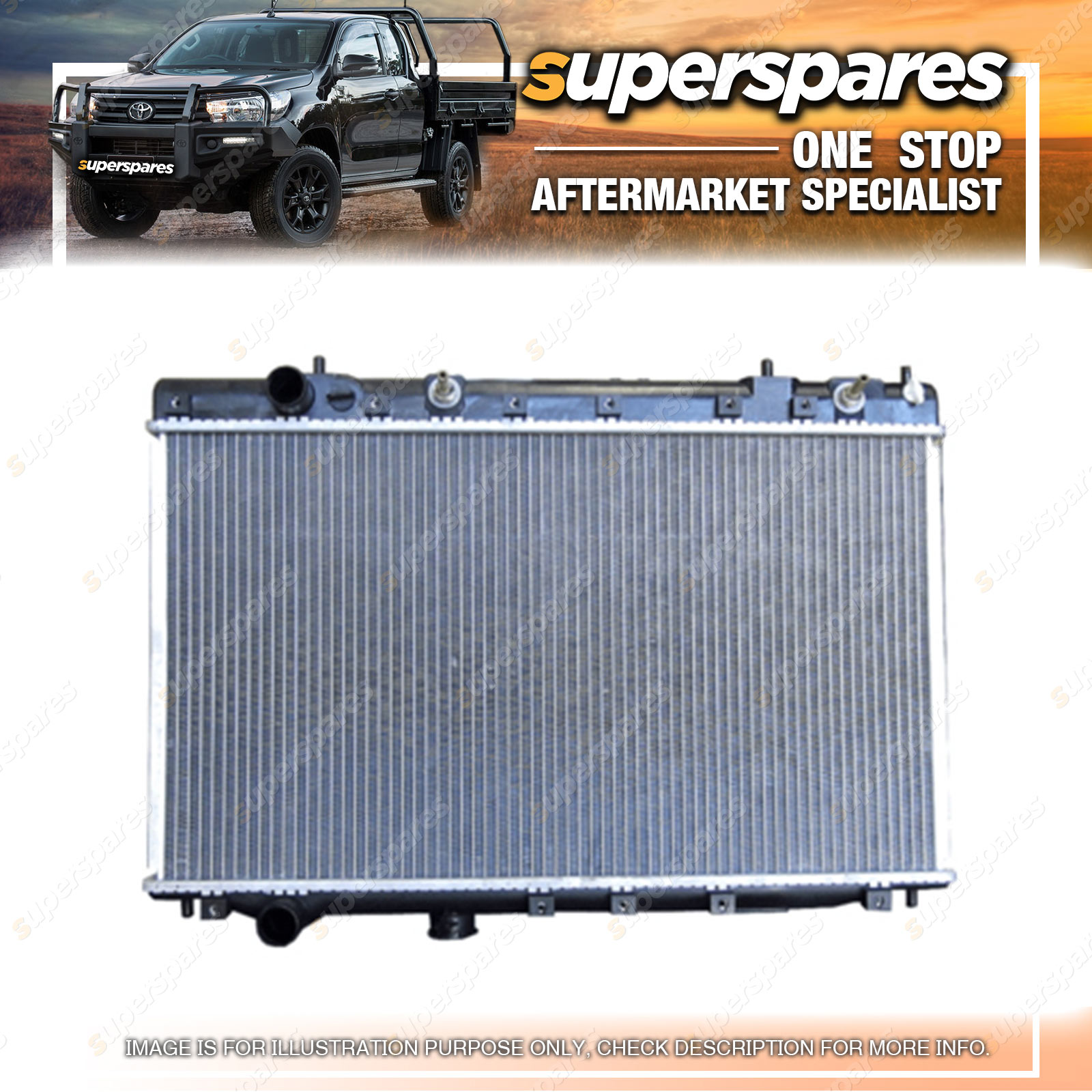 Radiator for Mitsubishi Lancer CA/CB 28/35MM INLET & OUTLET 09/1988 ...