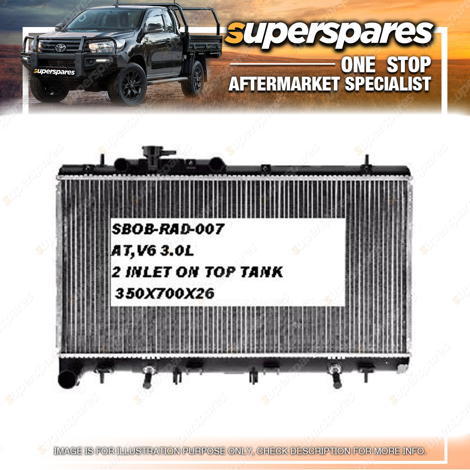Radiator for Subaru Outback BH 3.0 LITRE H6 BOXER PETROL- EZ30 1998 ...