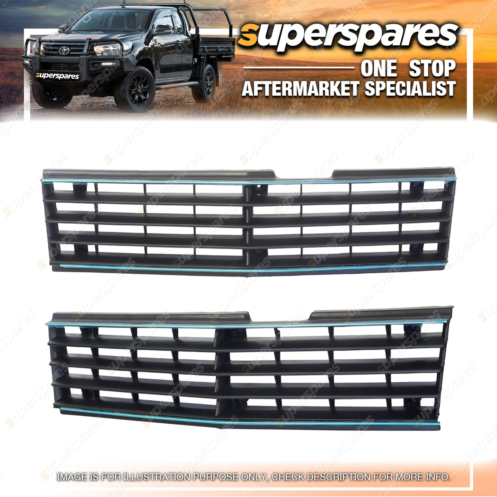 Superspares Front Grille for TOYOTA CORONA ST141 1983-1985 Brand New