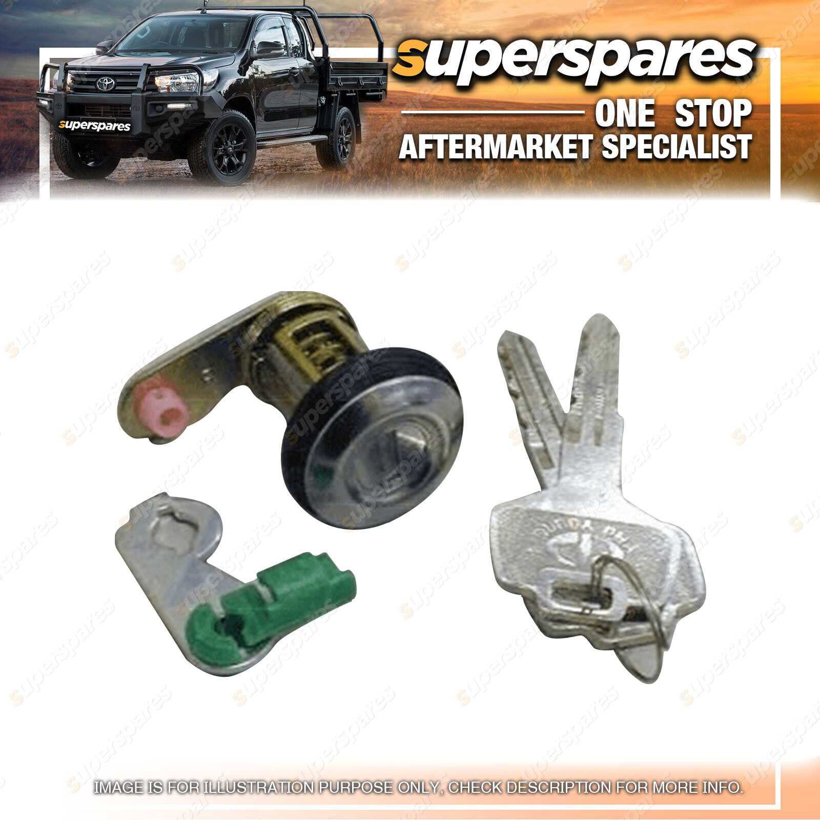 Superspares Door Lock Barrel Key for Nissan Pulsar N14 N15 10/1991-06/2000