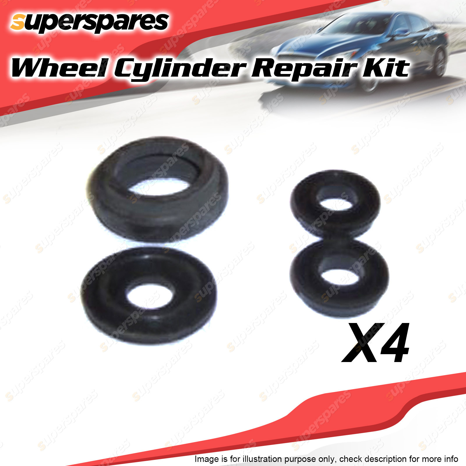 4 x Rear Wheel Cylinder Repair Kits for Mazda T4000 T4100 T4600 4.0L 4 ...