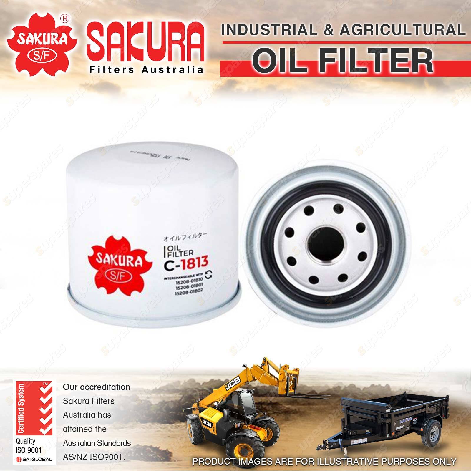 Sakura Spin-On Oil Filter for Caterpillar GP25N GP35N GPE18N 2.1L 2.5L ...
