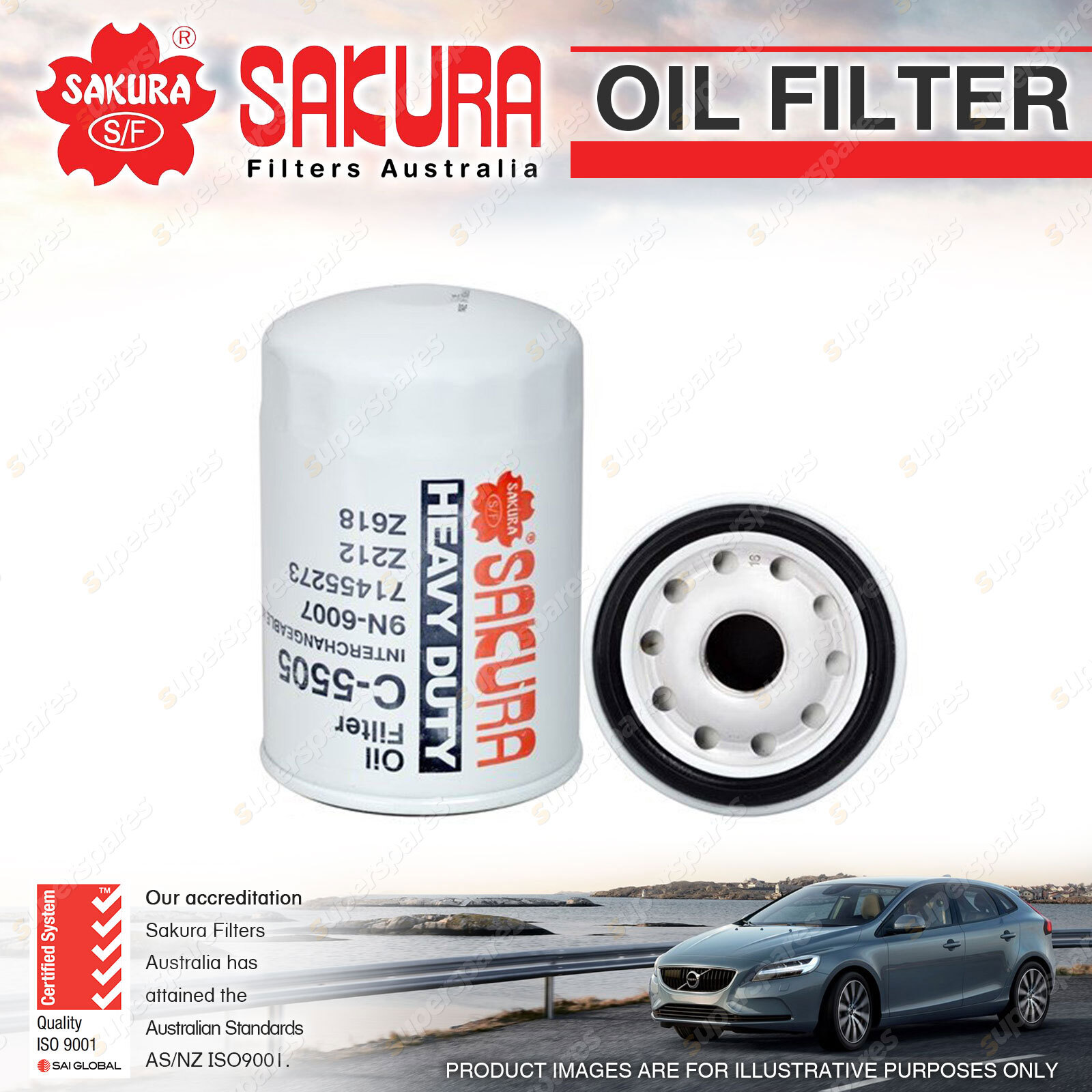 Sakura Spin-On Oil Filter for Nissan UD CLG CMF CPB 88 6.9L FE6B FE6T ...