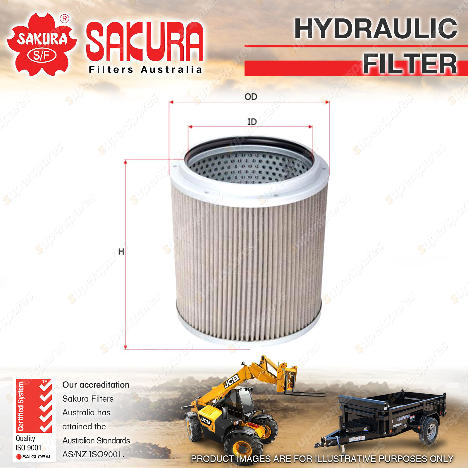 Sakura Hydraulic Oil Filter for Komatsu WA380-6 WA470-6 6.7L 11.0L I6 ...
