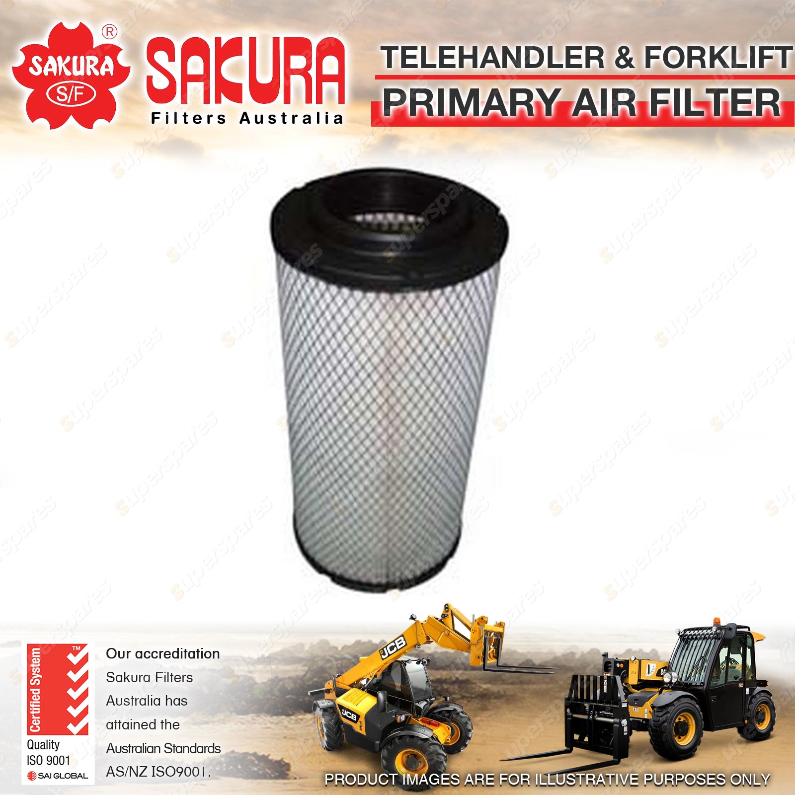 Sakura Telescopic Handler Primary Air Filter for New Holland LM410 ...