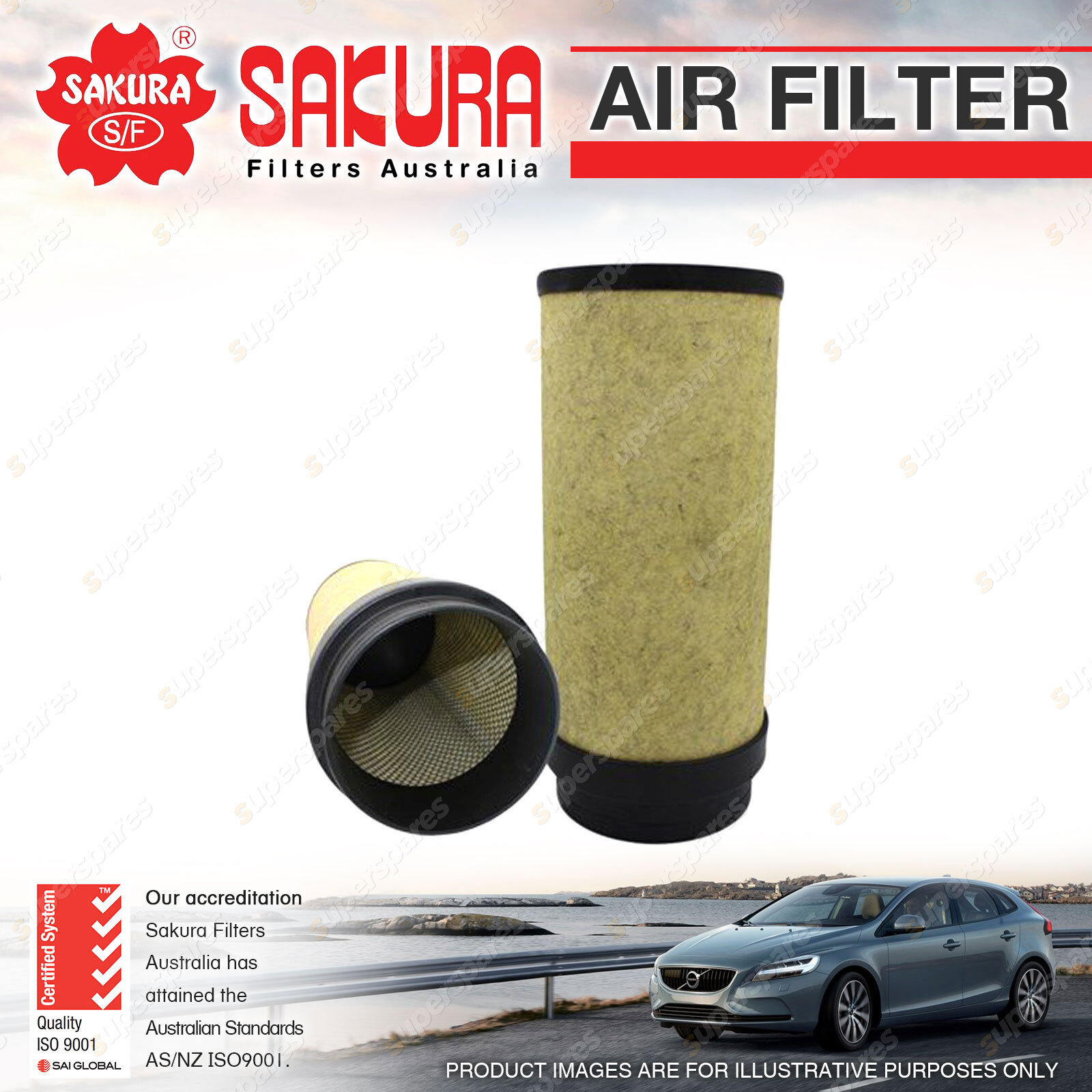 Sakura Air Filter for Volvo FH12 FH13 FM13 NH12 NL12 12.1L 13.0L I6 12V ...