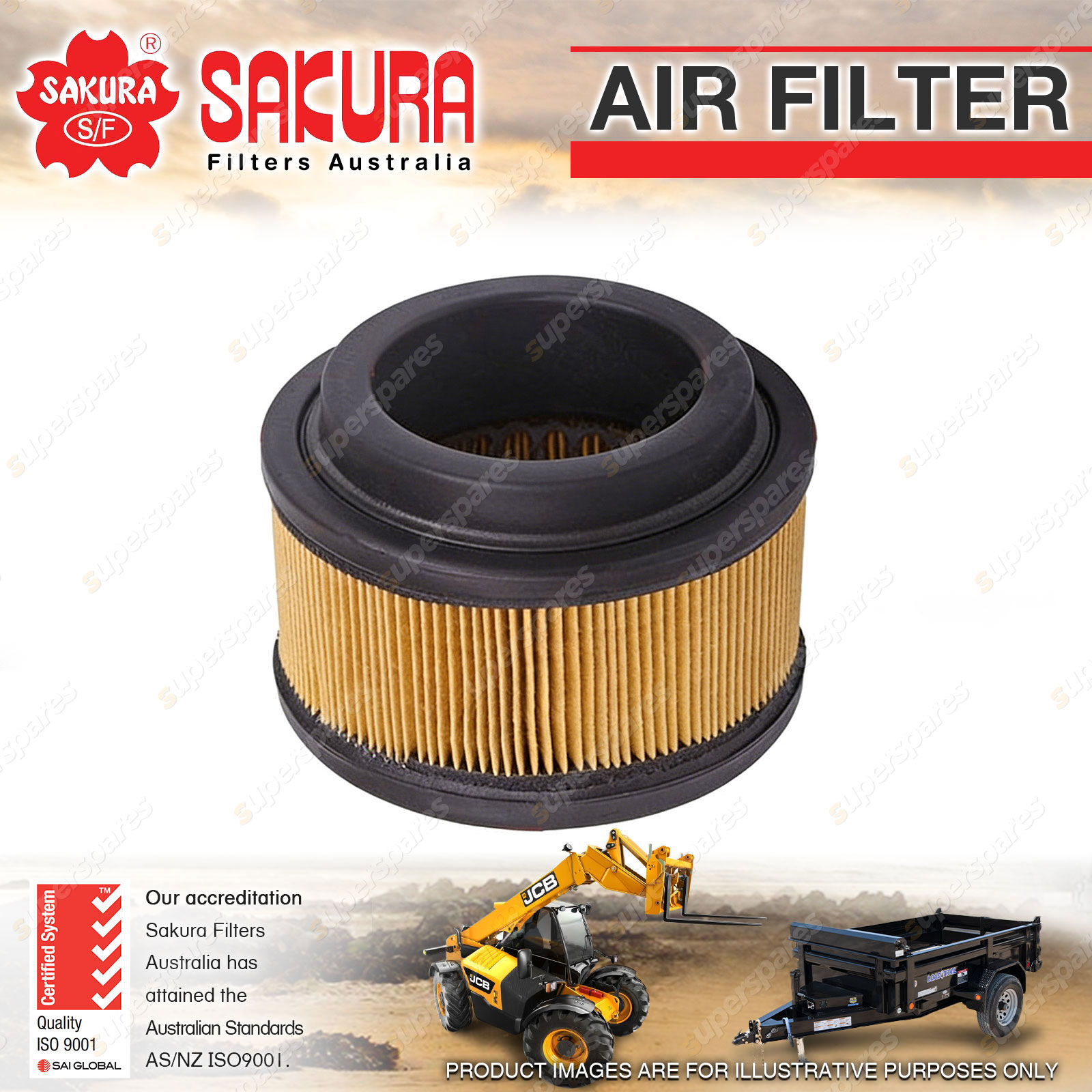 Sakura Air Filter for Volvo L50 L60 L70 L90 L110 L120 L150 L180 I6 12V ...