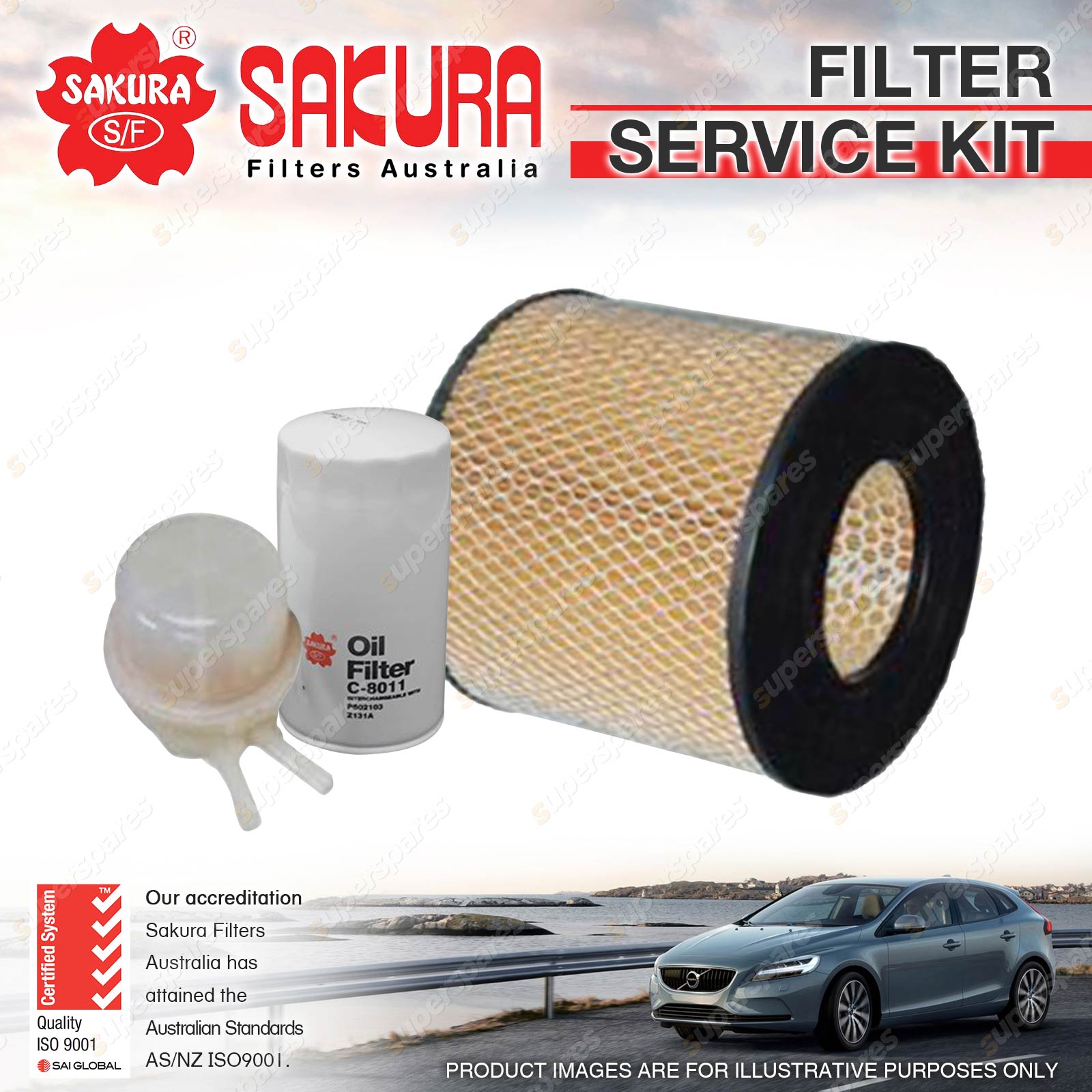 Oil Air Fuel Filter Service Kit for Toyota Hilux RN85 RN90 RN105 RN106 ...