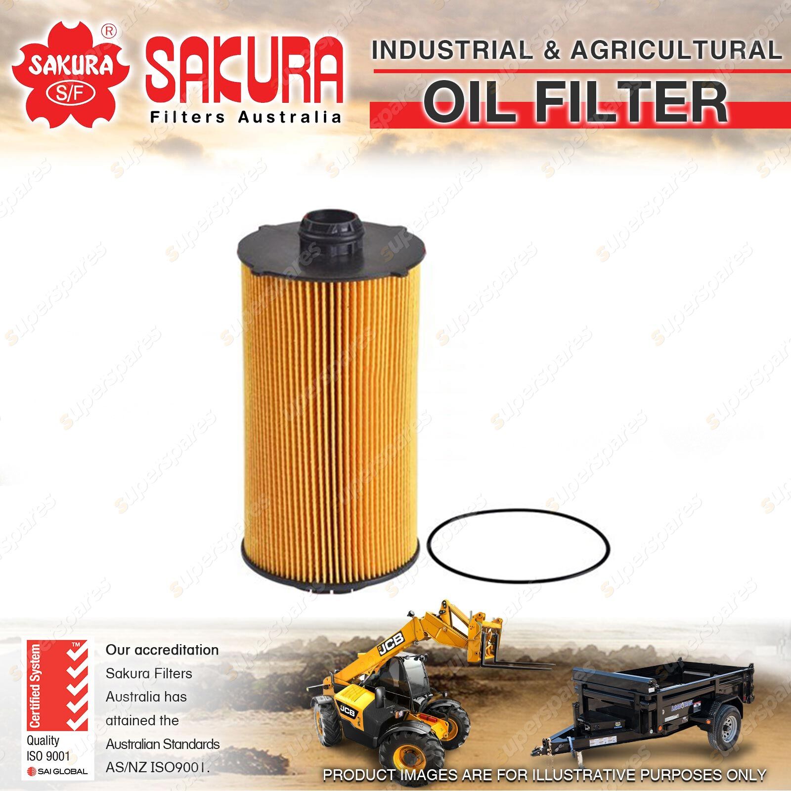 Sakura Oil Filter for New Holland CR8.90 CR9.80 CR9.90 FR600 T9 2004-On