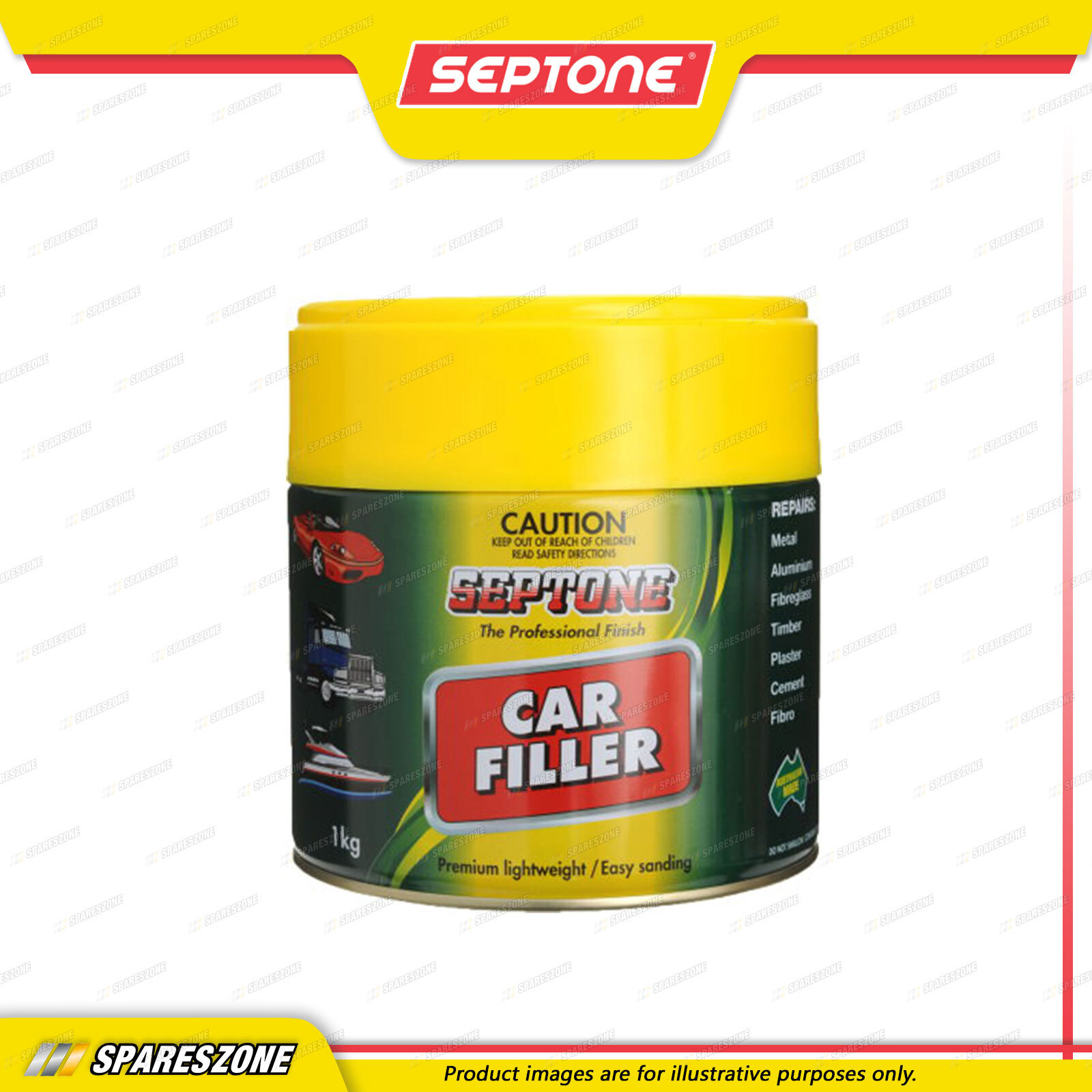 Septone Car Filler Professional Finish 1Kg Premium Lightweight and Easy ...