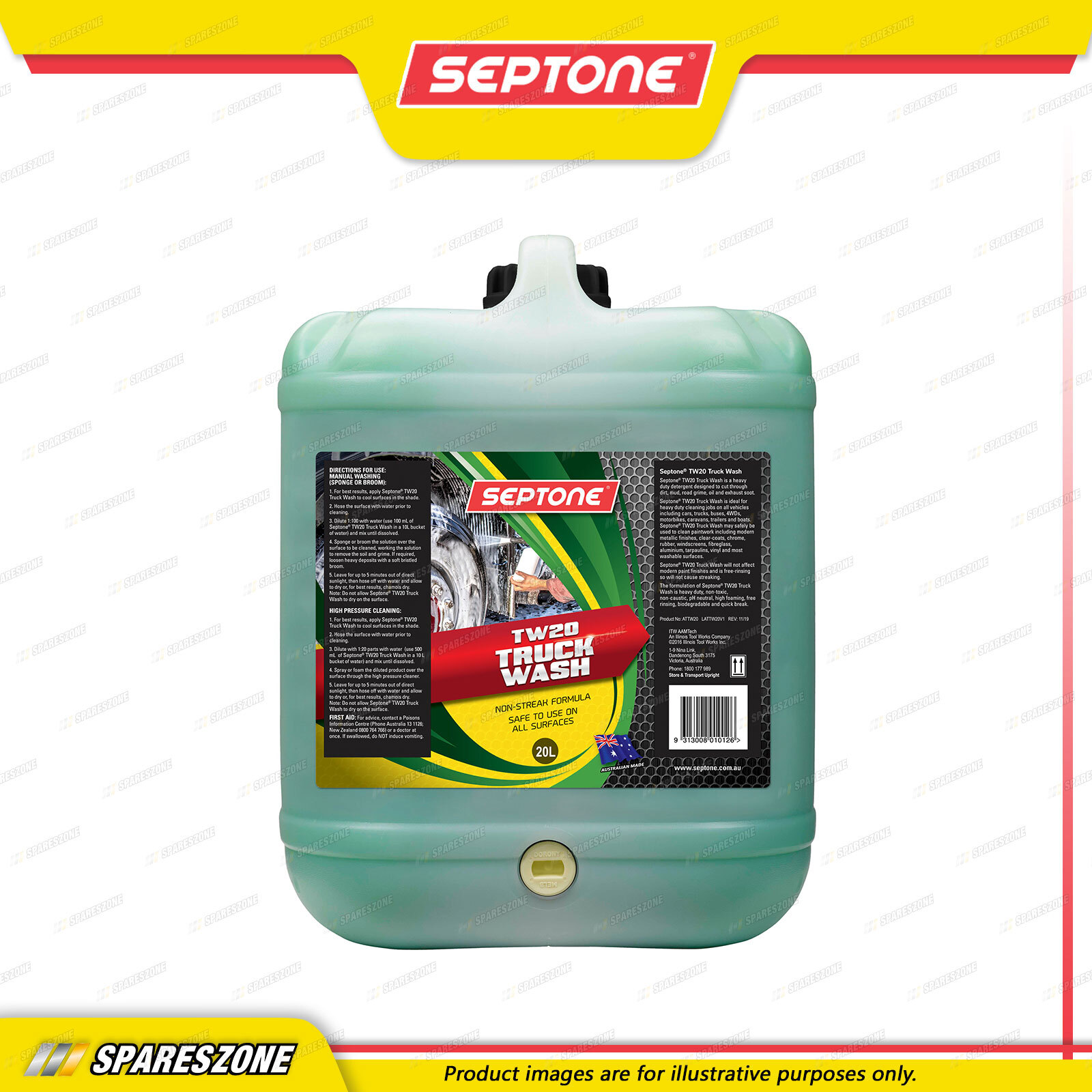 Septone TW20 Truck Wash Cleaner 20 Litre Biodegradable Heavy Duty Detergent