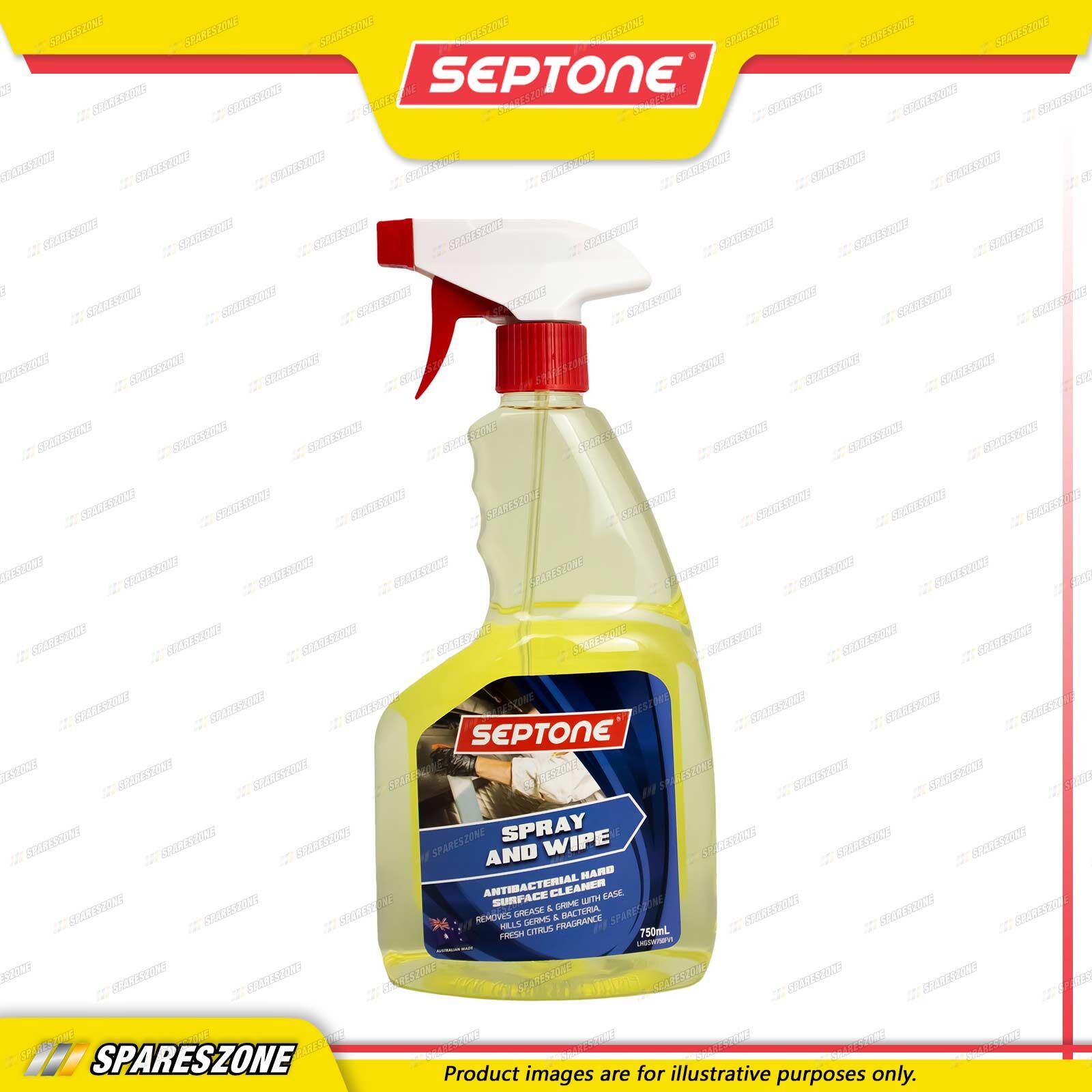 Septone Spray Wipe Hard Surface Cleaner Trig PK 750ML - Fresh Lemon ...