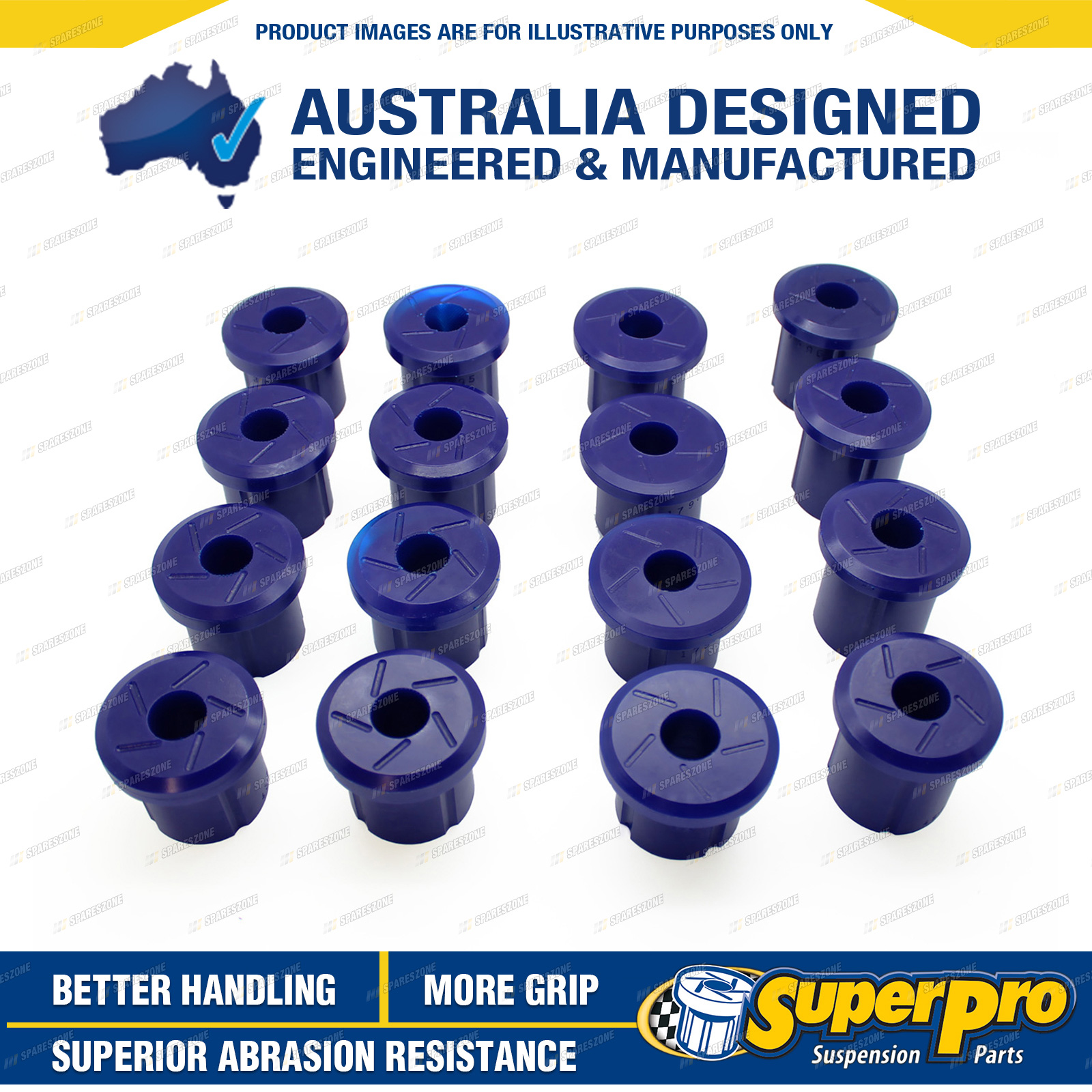 Rear Leaf Spring Bush Kit for Toyota LandCruiser 76 78 79 Greaseable ...