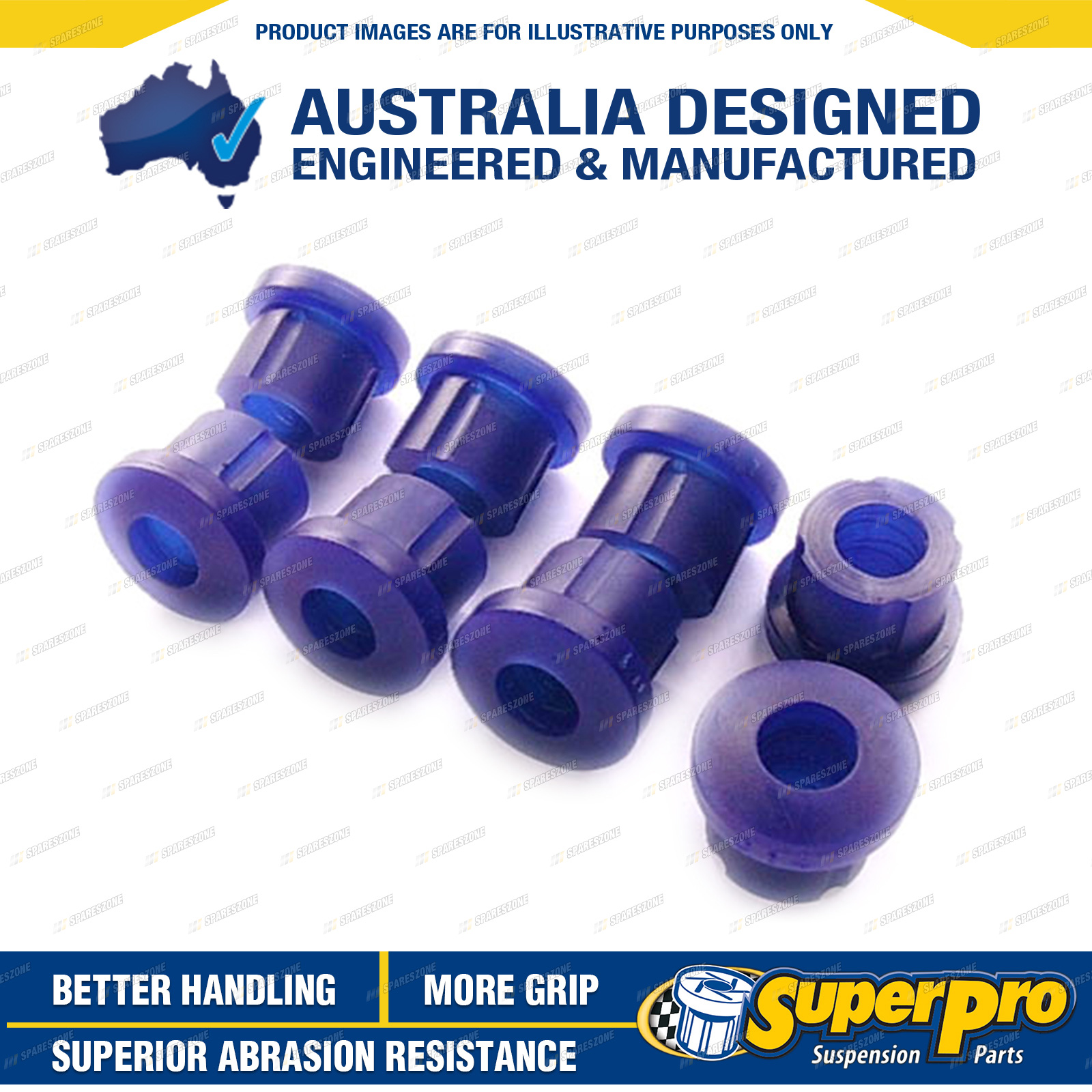 SuperPro Rear Spring Shackle Rear Upper Lower Bush Kit for MG Midget Mk ...