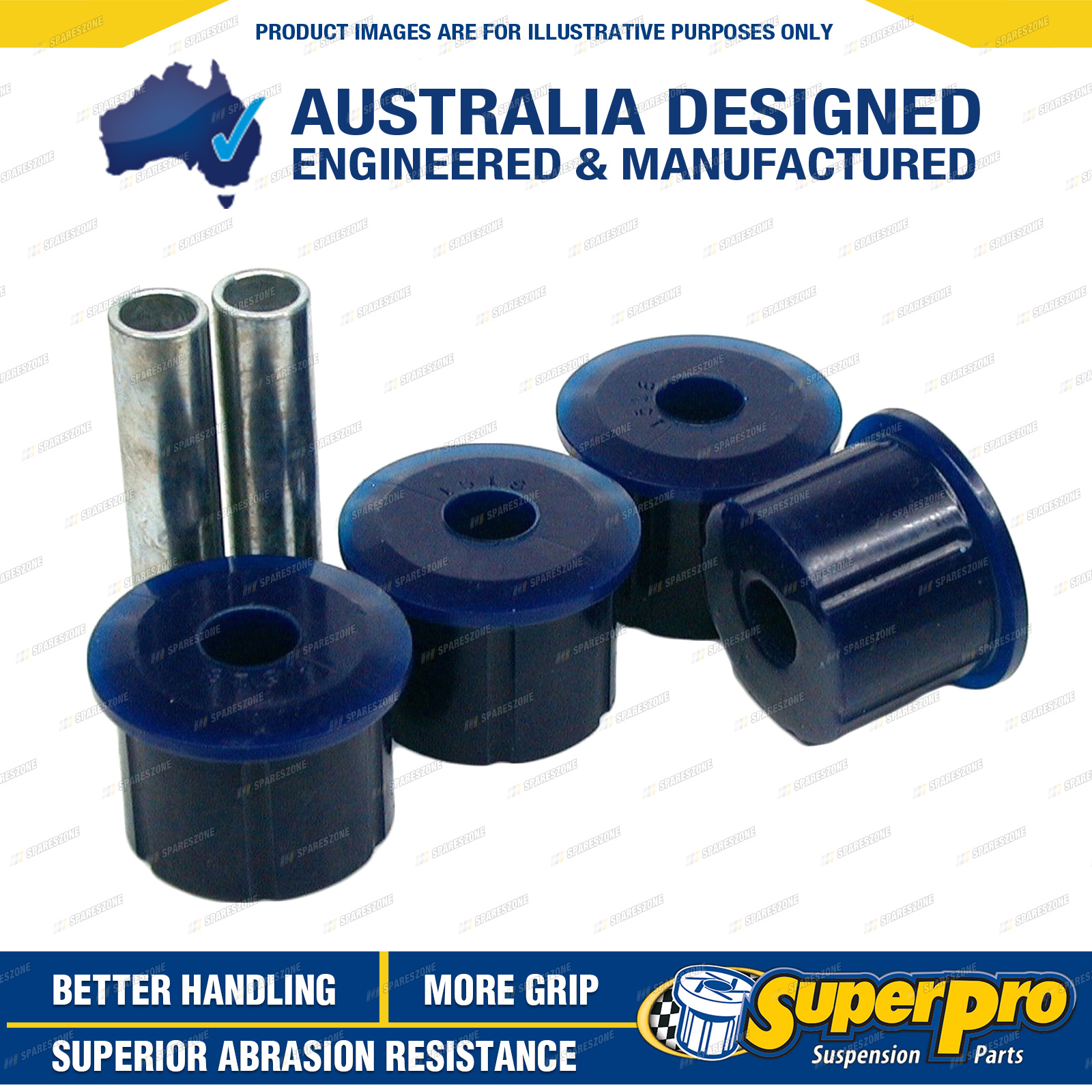 SuperPro Rear Spring Bush Kit for Ford F250 F100 F-150 F350 F-350 F450 ...