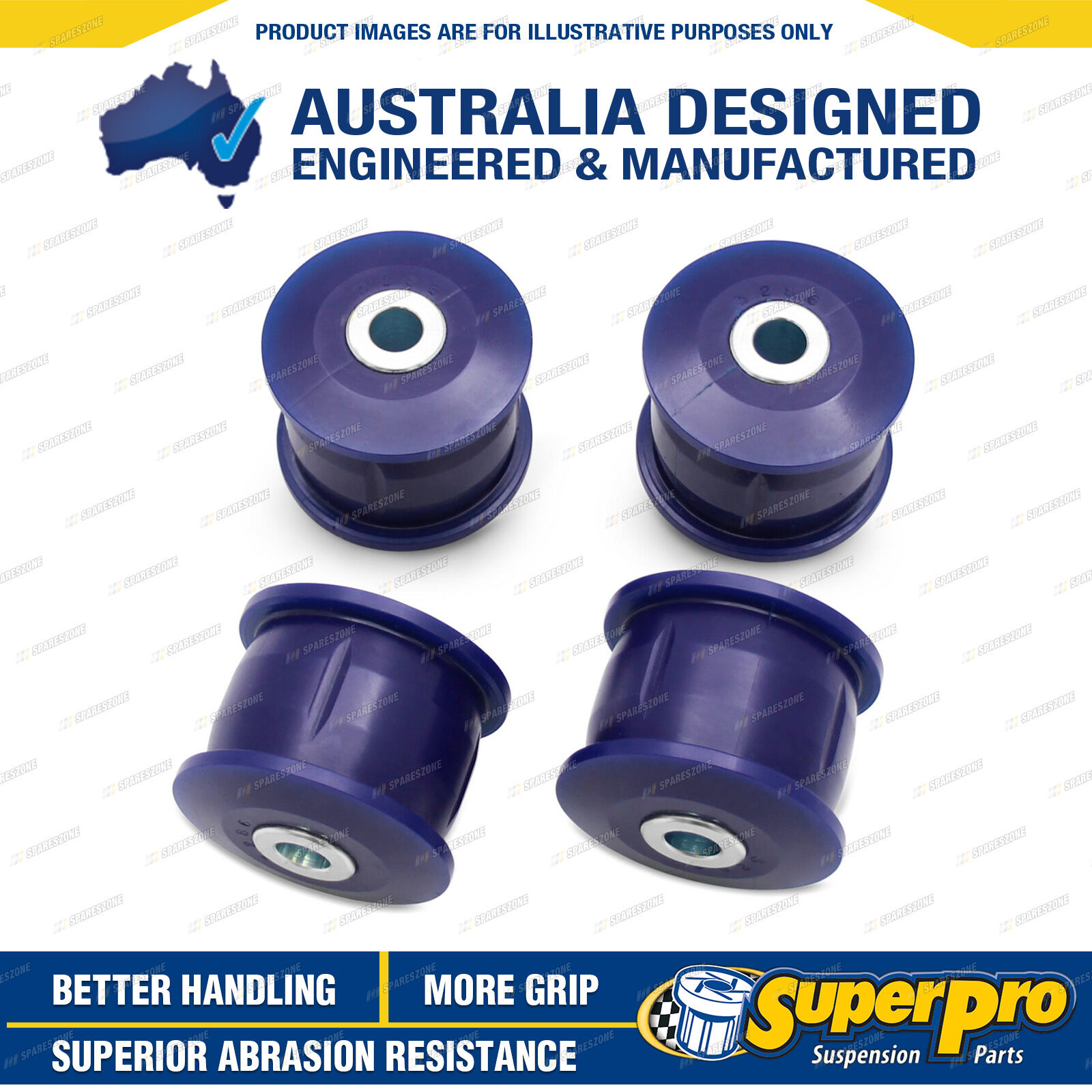 SuperPro Rear Trailing Arm Lower Bush Kit for Toyota Landcruiser Prado ...