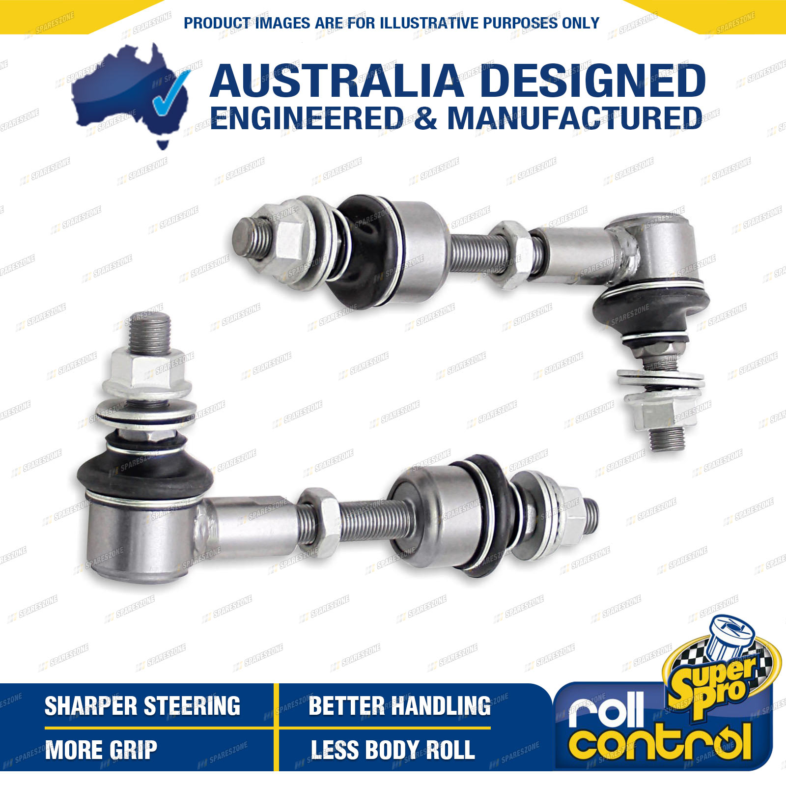 SuperPro Rear Sway Bar Link Kit Heavy Duty Adjustable for Hyundai I40 ...