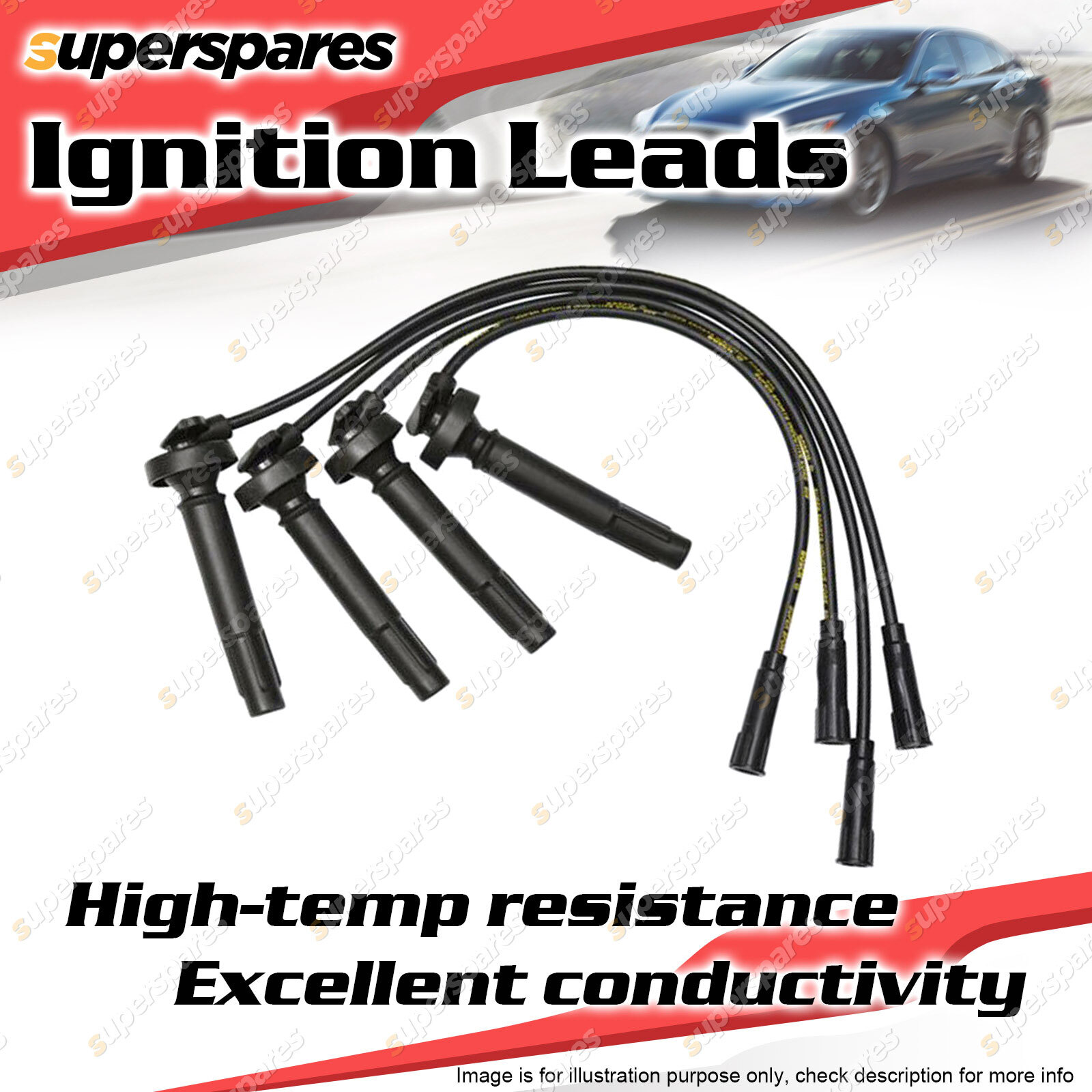 Ignition Leads for Mitsubishi Pajero NA NB NC ND NE NF 2.6L 4WD 4G54 4 ...