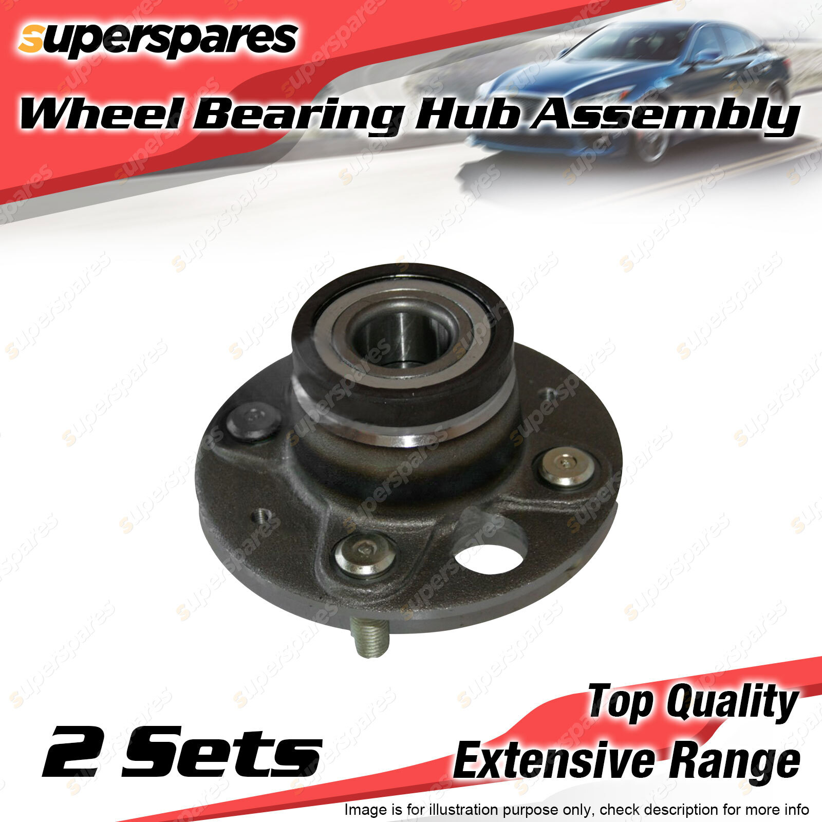 2x Rear Wheel Bearing Hub Assembly for Honda Fit GD Jazz GD 1.3L 1.5L ...