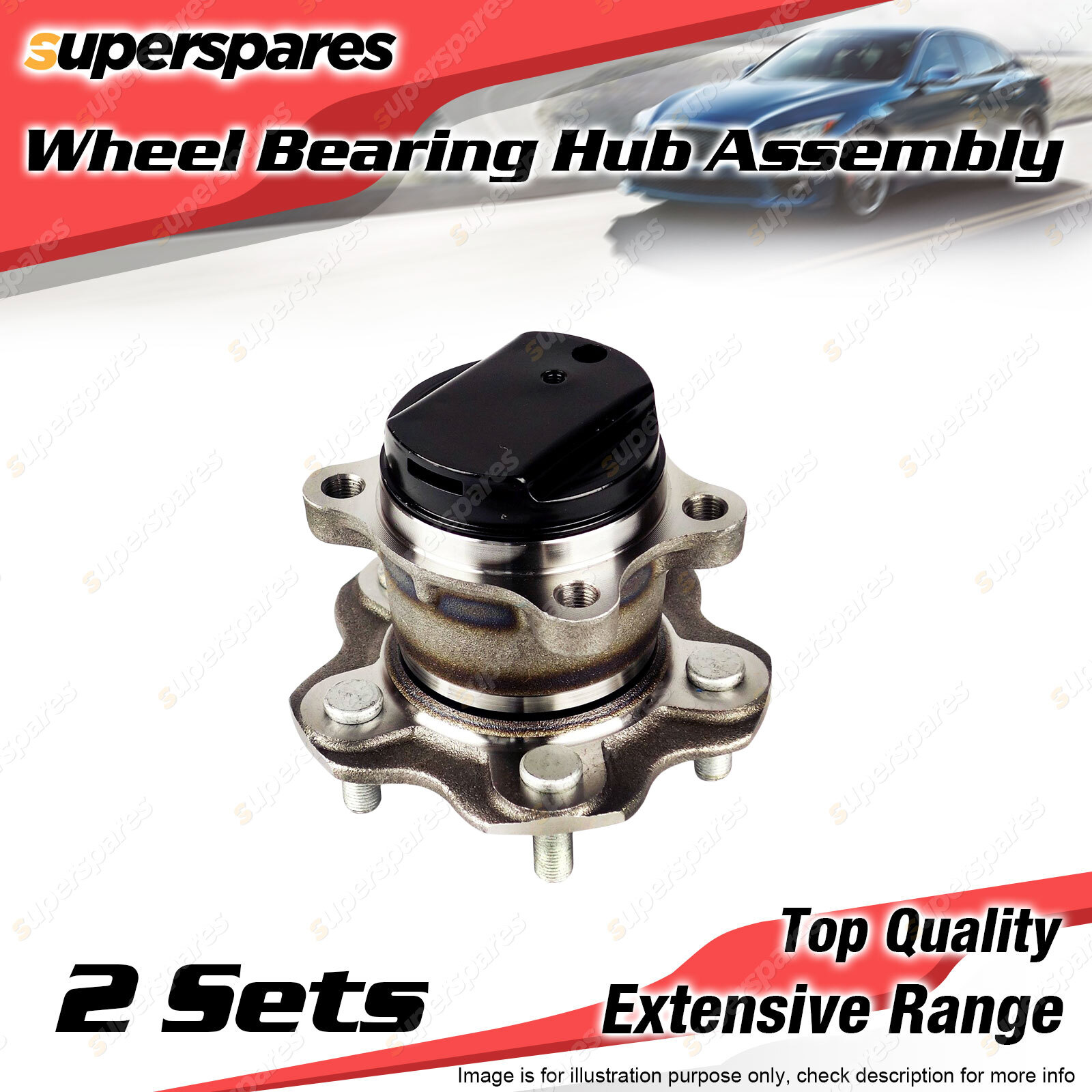 2x Rear Wheel Bearing Hub Assembly for Nissan Dualis Qashqai J10 X ...