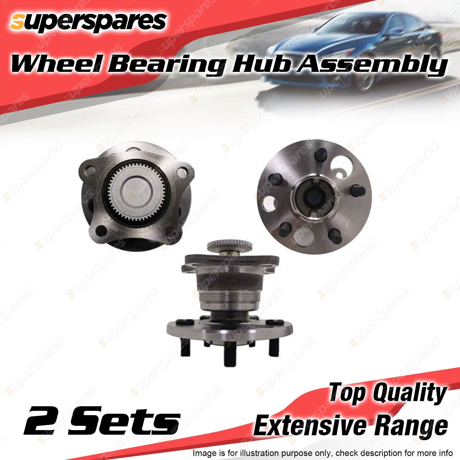 2x Rear Wheel Bearing Hub Ass for Toyota Celica ST204 2.2L 5SFE I4 94 ...