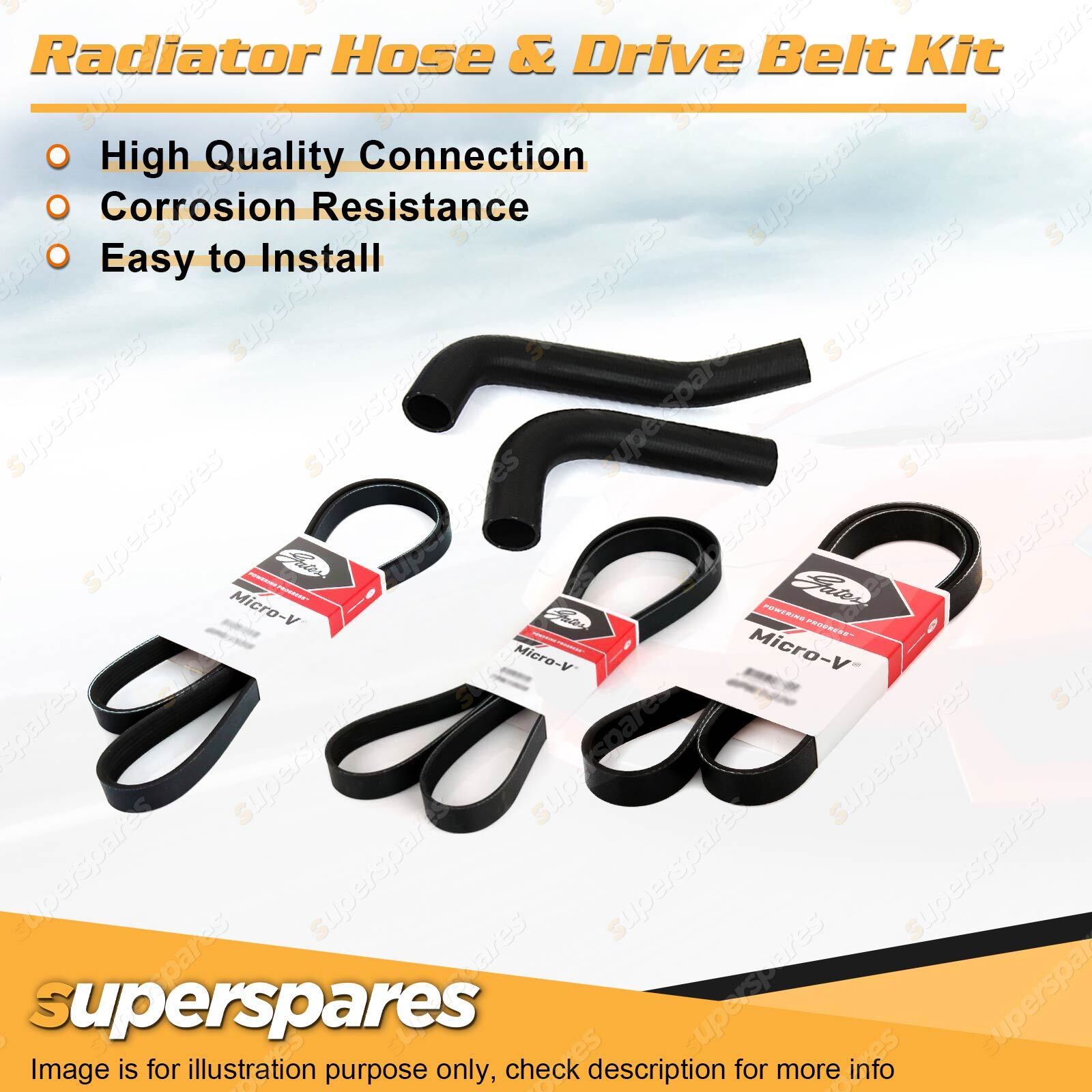 Radiator Hose + Gates Belt Kit for Nissan Pintara R31 2.0L 8V CA20E ...