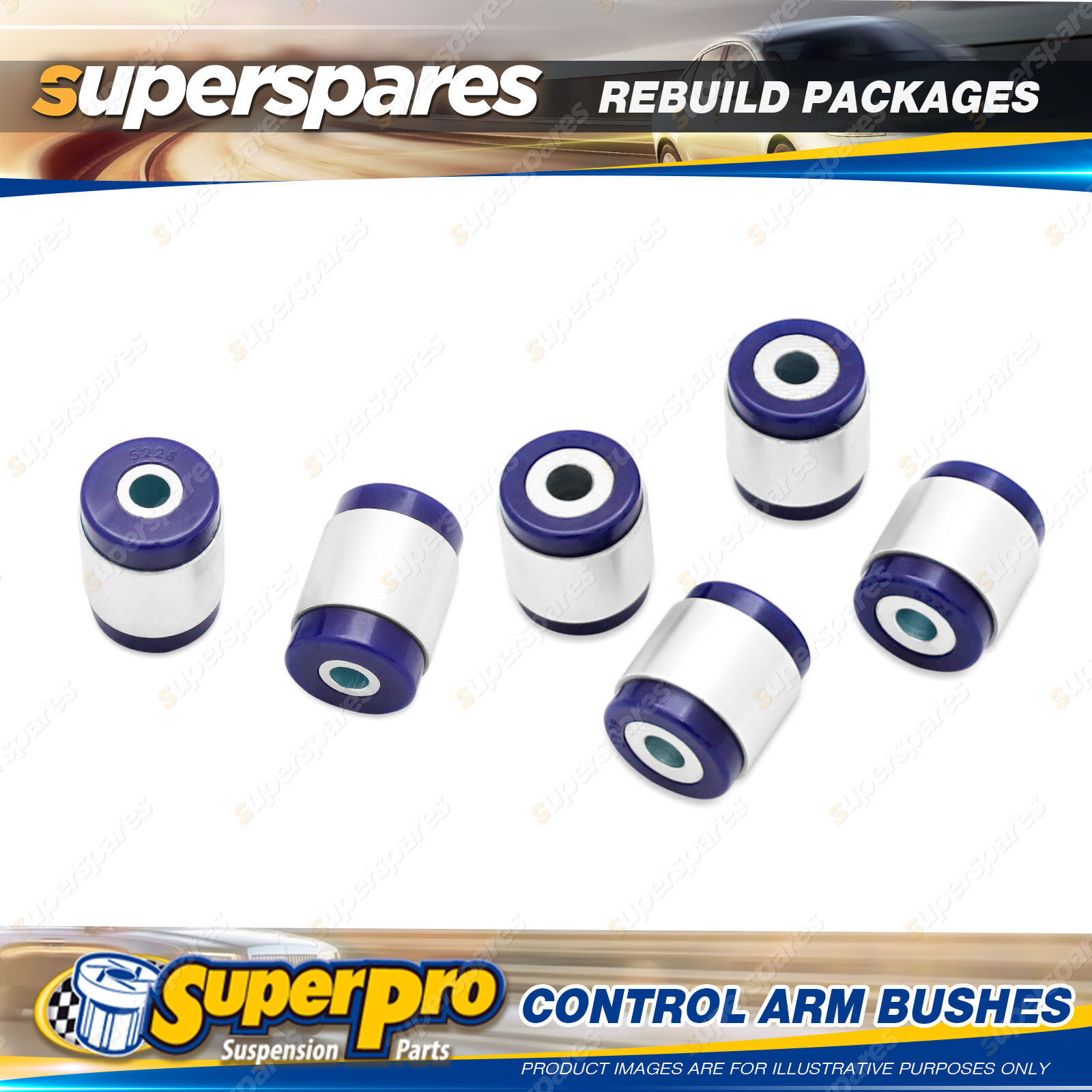 Rear SuperPro Control Arm Bush Kit for Hyundai i30 N CN7 Sedan 2021-On ...
