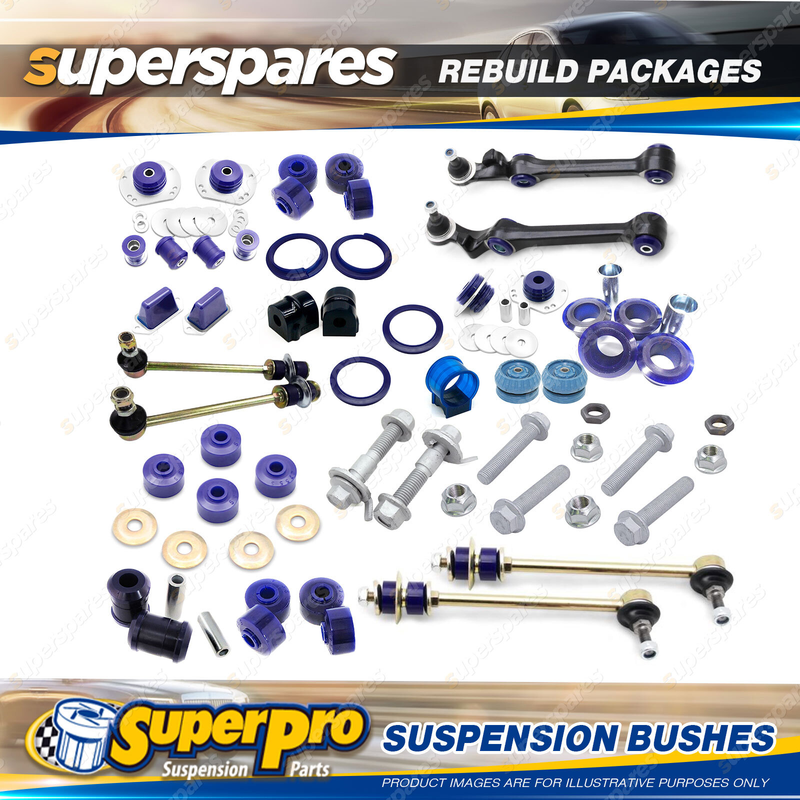 Front SuperPro Suspenison Bush Kit for Holden One Tonner VY 2003-2007 ...