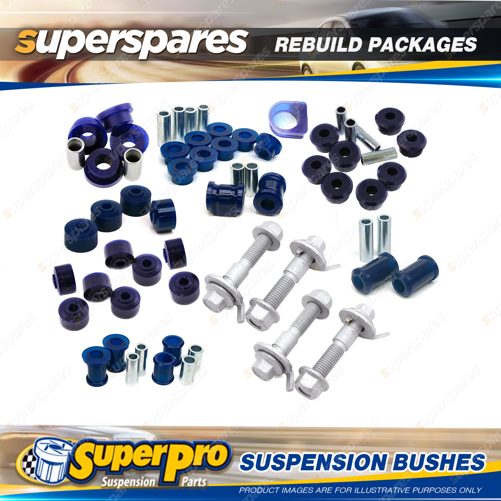 Front + Rear SuperPro Suspenison Bush Kit for Toyota Corolla E80 E82 ...
