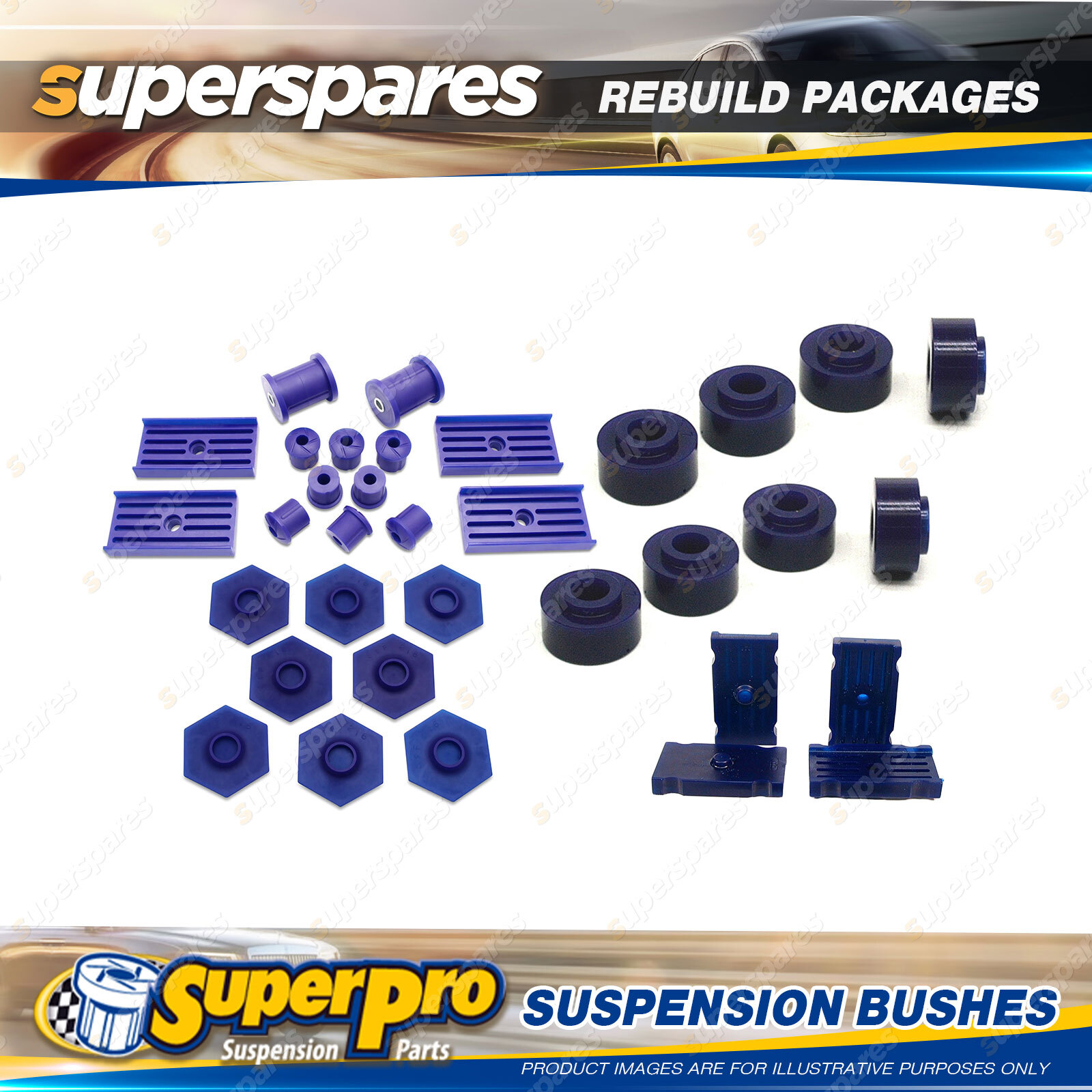 Rear SuperPro Suspenison Bush Kit for Ford Falcon XG Utility Van 96-99 ...