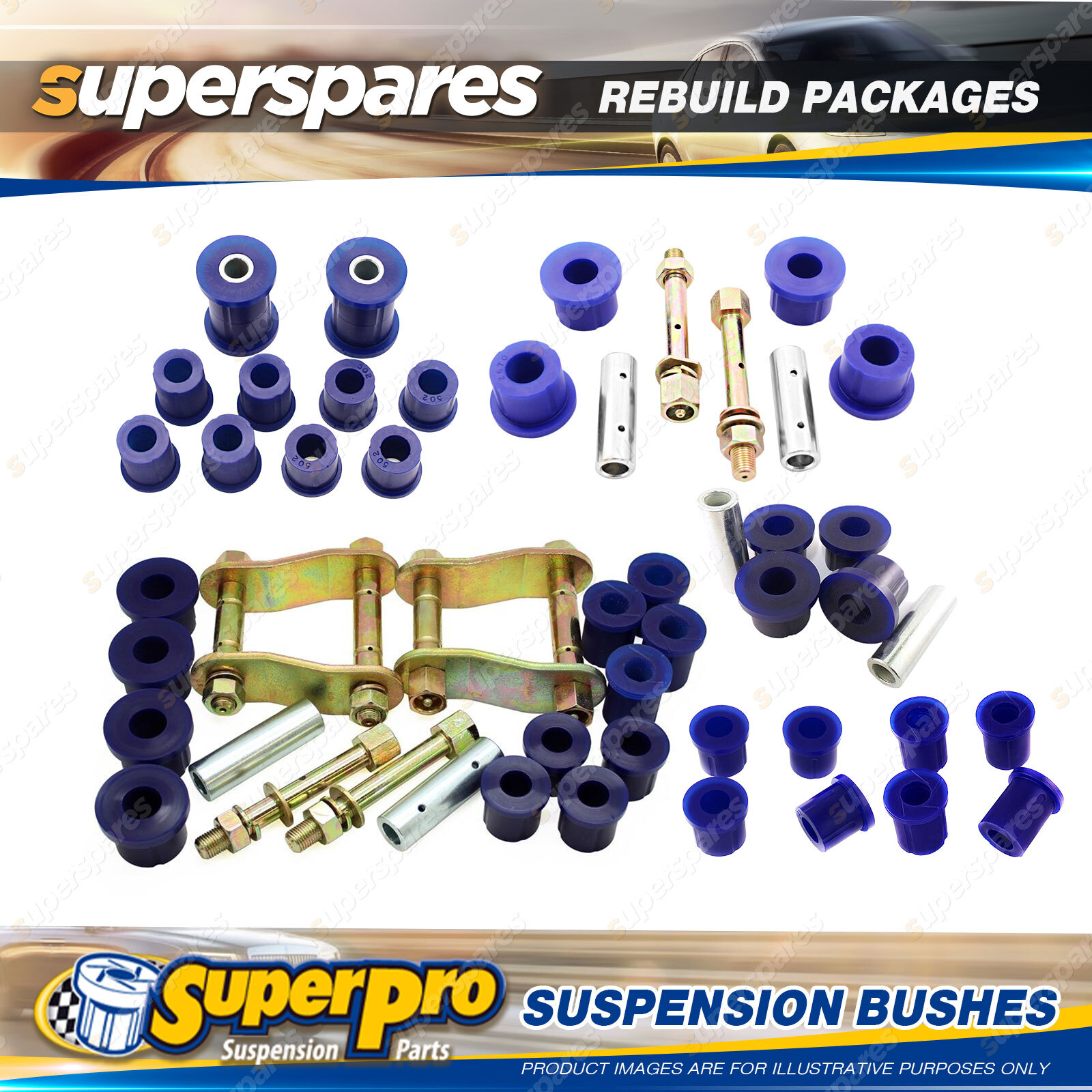 Rear SuperPro Suspenison Bush Kit for Ford Ranger PJ PK 2WD 2006-2011 ...