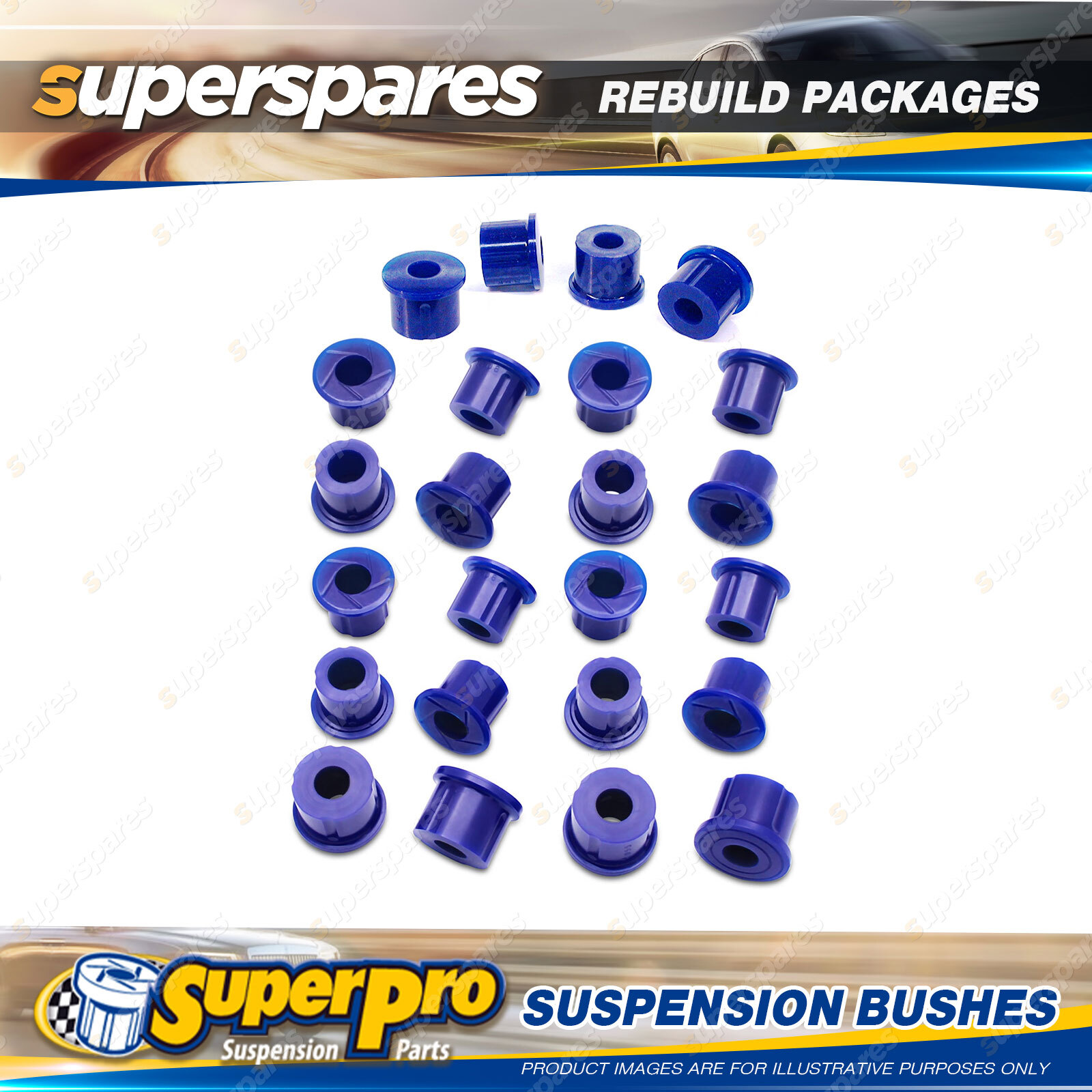Rear SuperPro Suspenison Bush Kit for Nissan Datsun Navara D21 2WD 4 ...