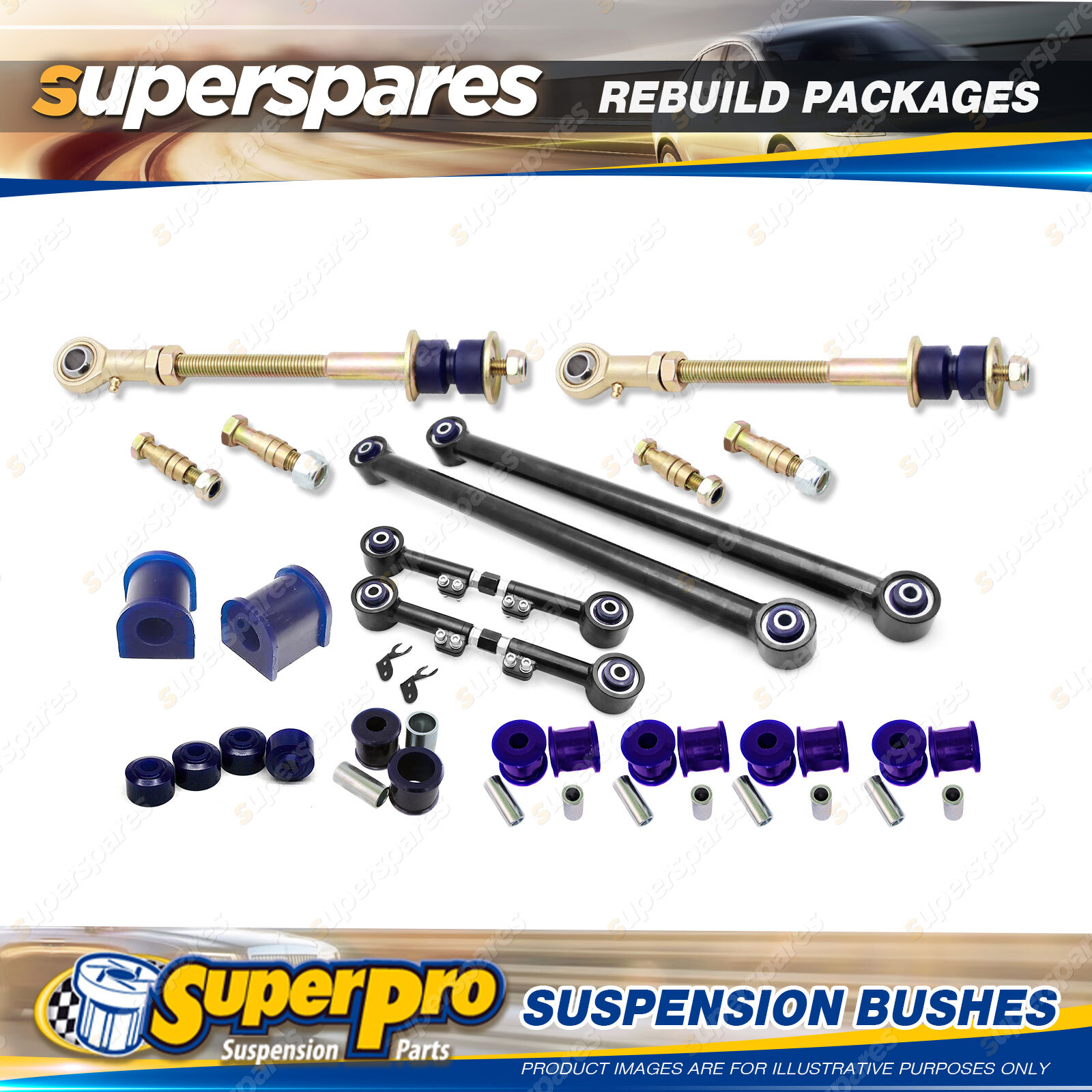 Rear SuperPro Suspenison Bush Kit for Nissan Patrol Y60 GQ Cab Coil ...