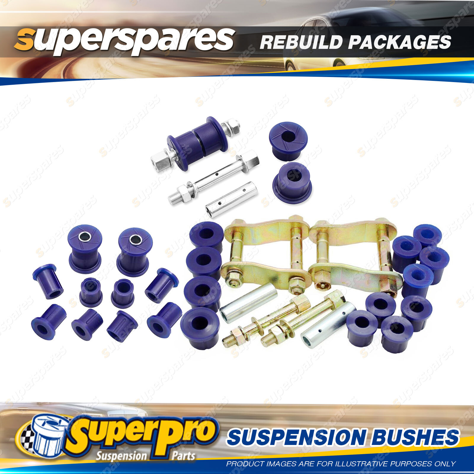 Rear SuperPro Suspenison Bush Kit for Toyota Hilux 107R 111R 1988-1997 ...